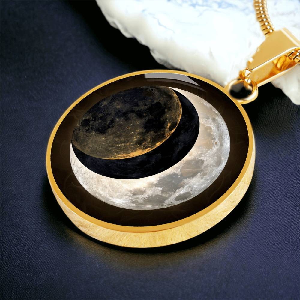 Personalized Total Solar Eclipse 2024 Moonphases Pendant Custom Lunar ...