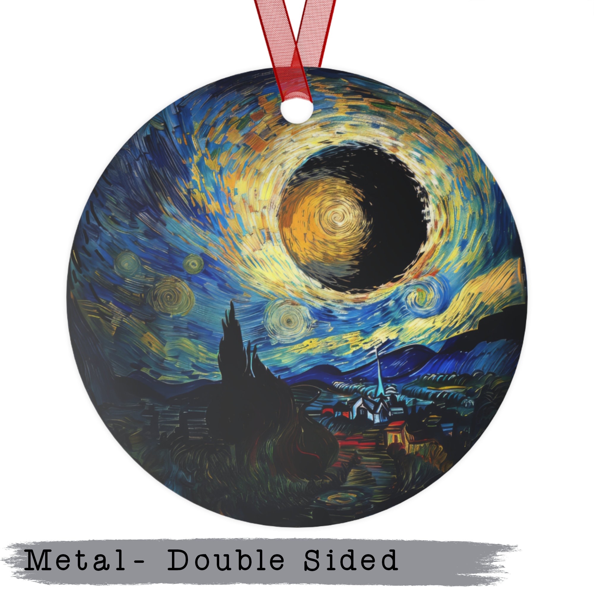 Abstract 2024 Solar Eclipse Glass Ornament | Total Eclipse Ceramic ...