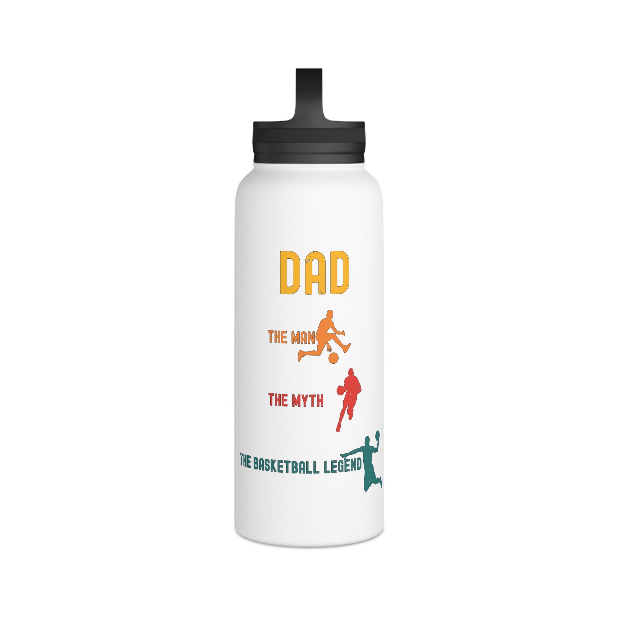Basketball Dad Water Bottle Dad Stainless Steel Water Bottle Fathers ...