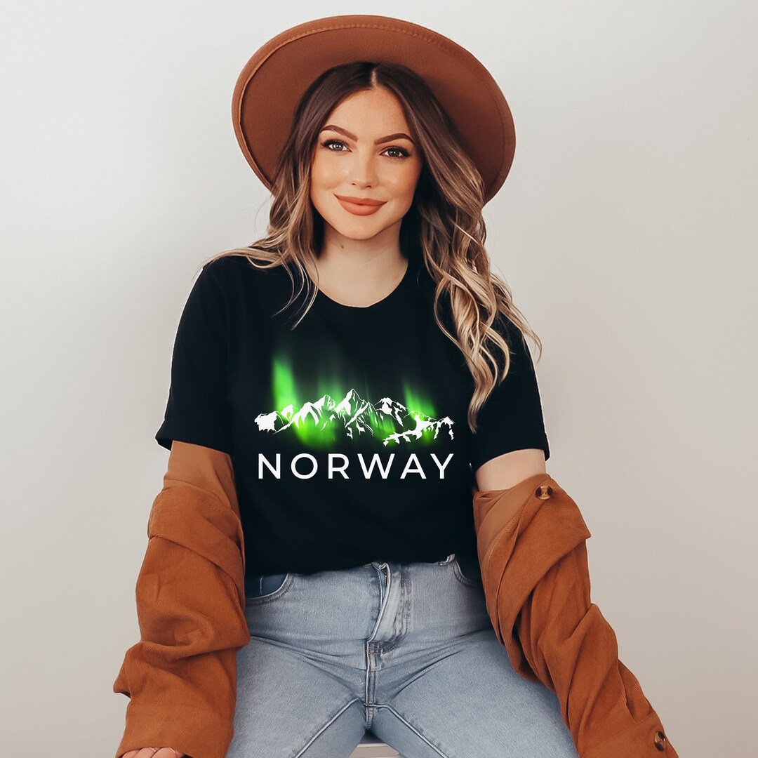 Norway Northern Lights Shirt| Norway Aurora T-shirt| Norway Travel Tee ...
