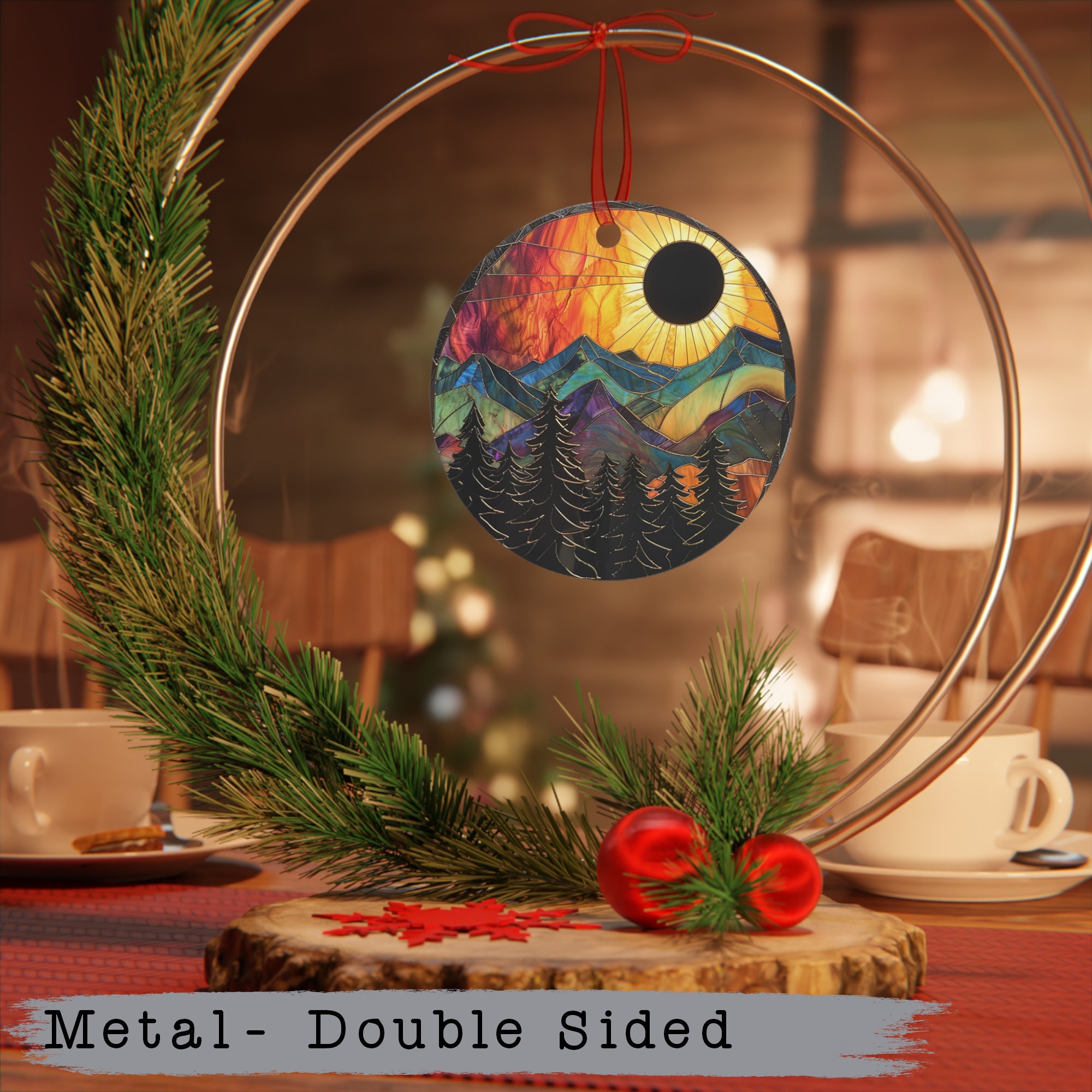 Total Solar Eclipse Glass Ornament Gift Total Eclipse Ceramic Memento ...