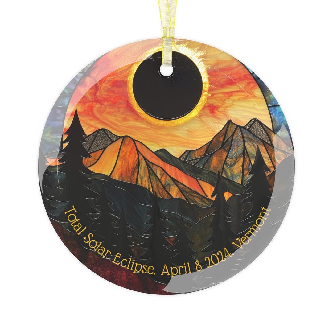 Personalized Solar Eclipse 2024 Ornament Glass, Metal, Ceramic Gift ...