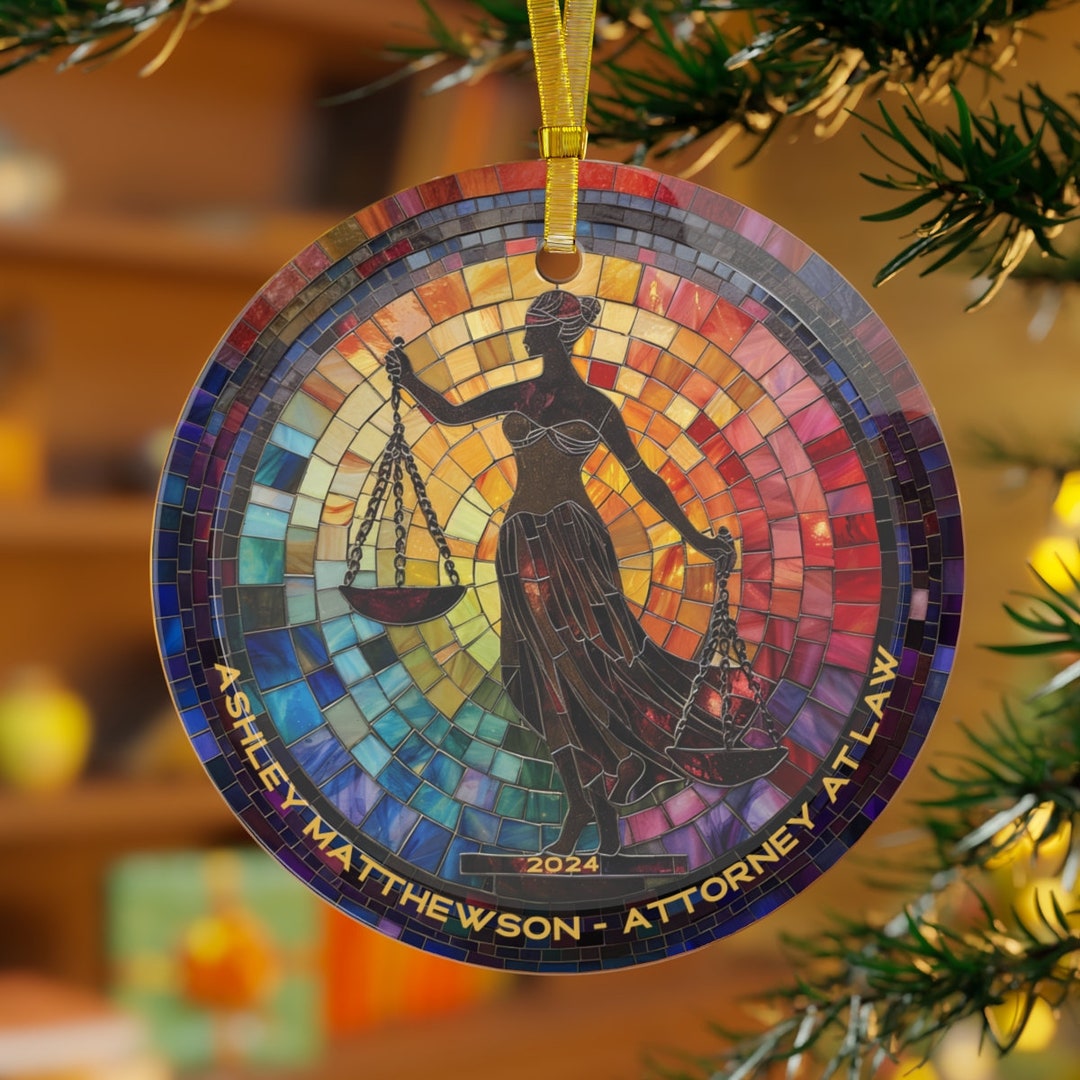 Lawyer Graduation Gift Ornament Lady Justice Custom Lawyer Gift for ...