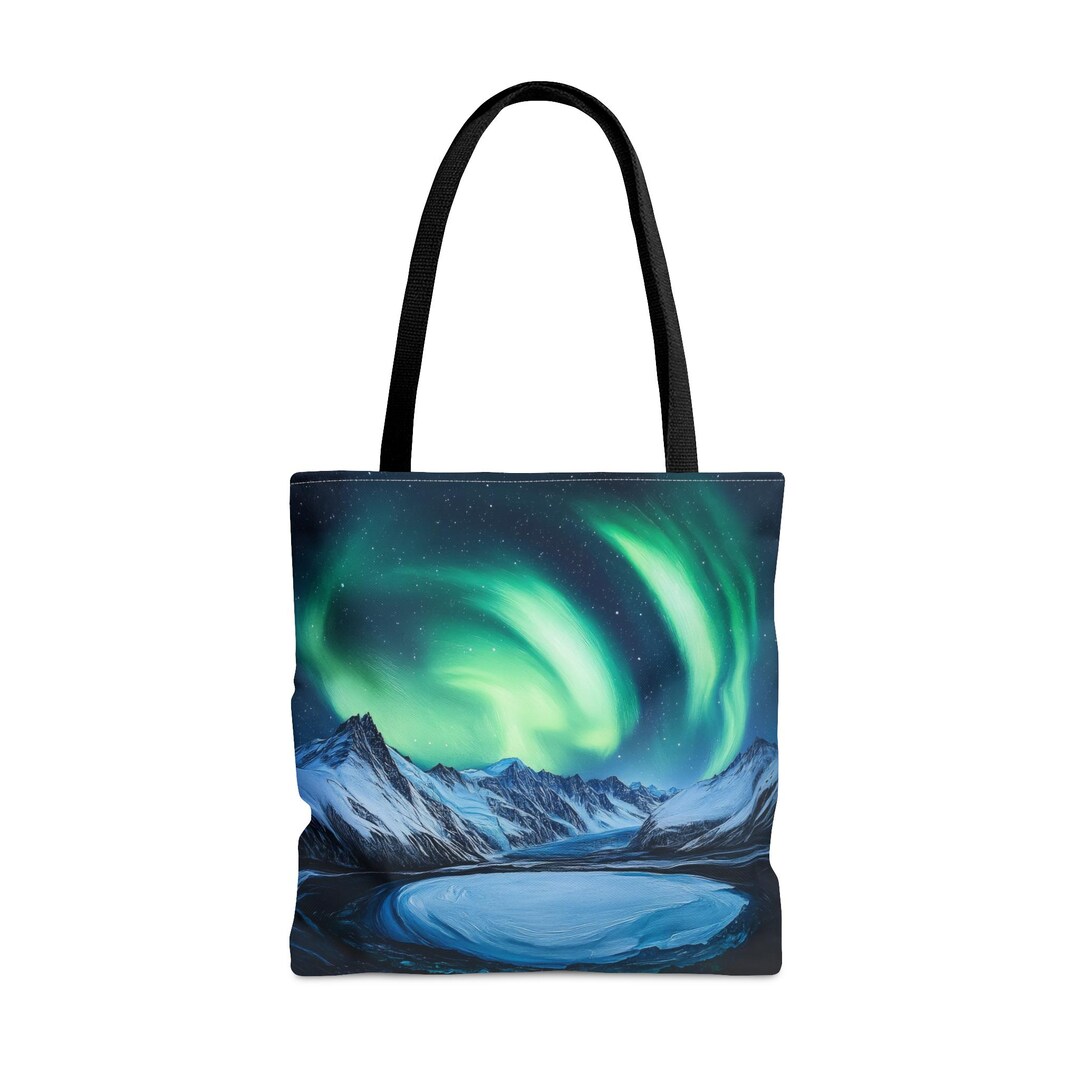 Aurora Borealis Tote Bag | Glaciers Tote Bag | Gift for Nature Lover ...