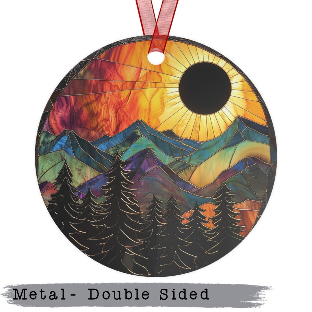 Total Solar Eclipse Glass Ornament Gift | Total Eclipse Ceramic Memento ...
