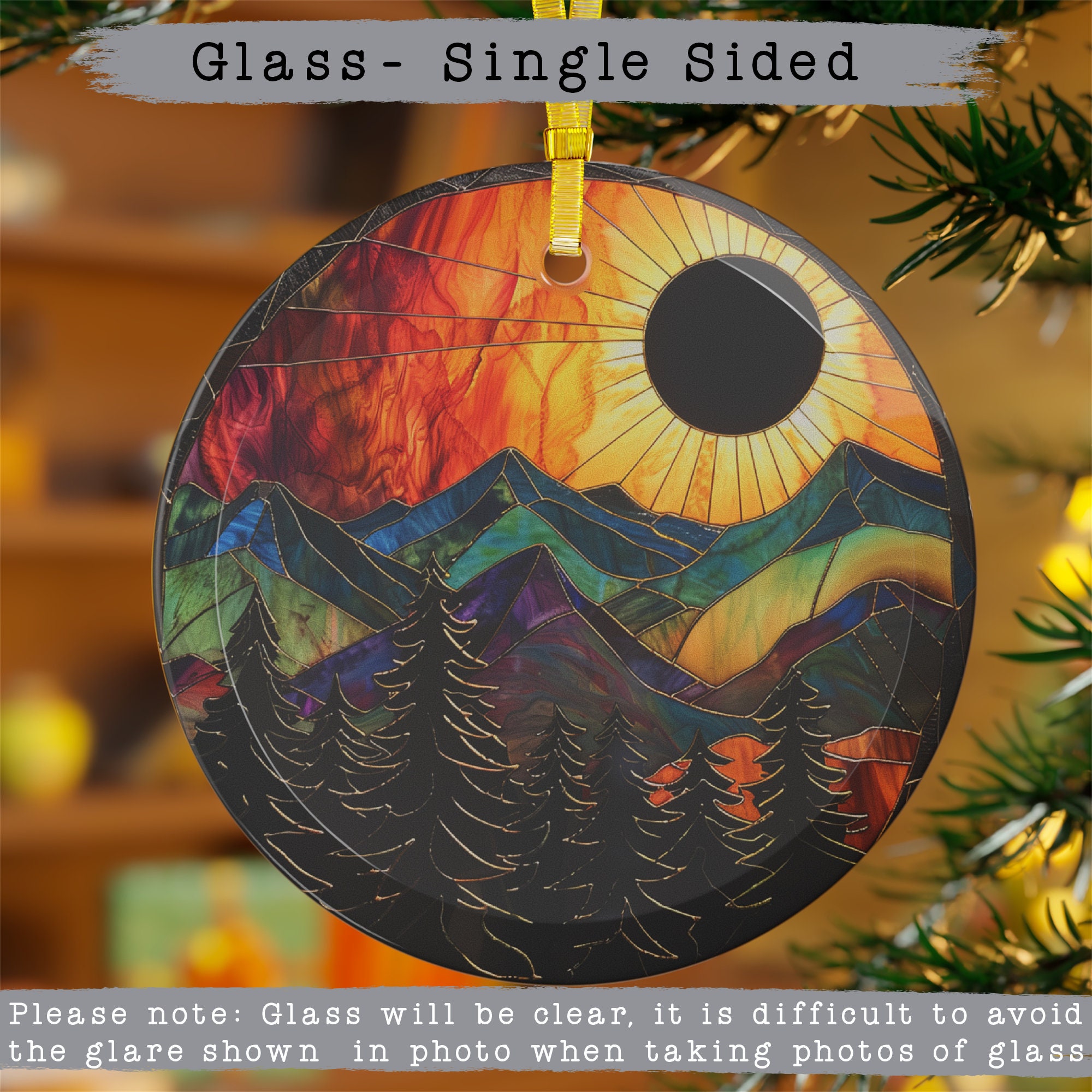 Total Solar Eclipse Glass Ornament Gift Total Eclipse Ceramic Memento ...