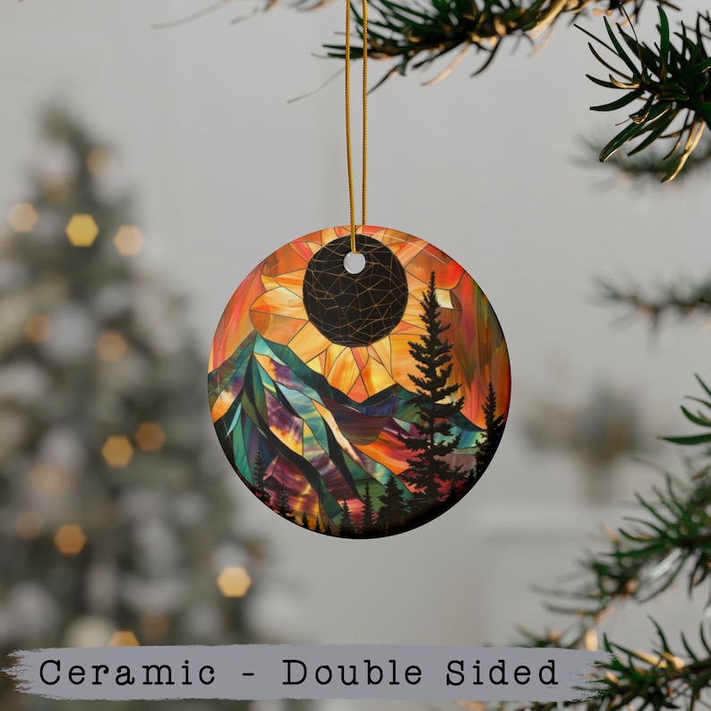 2024 Total Solar Eclipse Ceramic, Glass, Metal Ornament Gift Eclipse ...