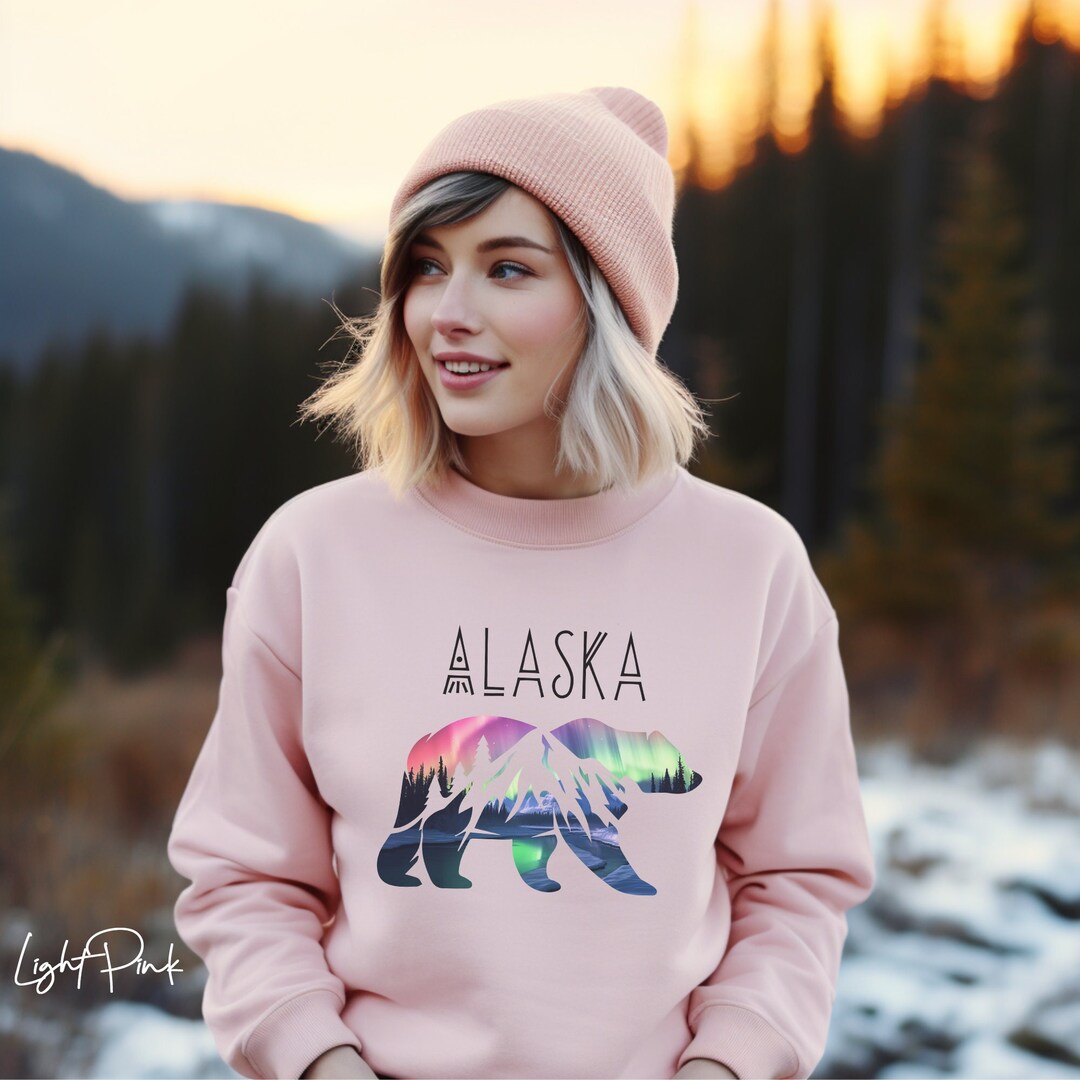 Alaska Northern Lights Sweatshirt| Alaska Aurora Crewneck| Alaska ...
