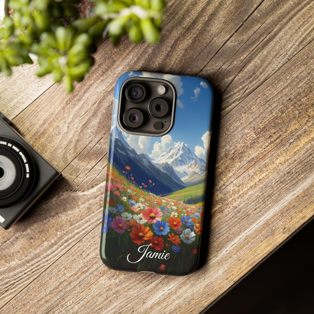 Personalized October Birth Flower Cosmos Phone Case Gift 4 Mountain ...