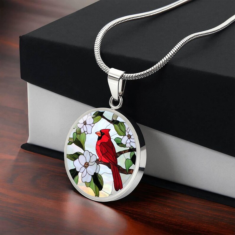 Engraved Red Cardinal Necklace | Red Cardinal Jewelry Personalized ...