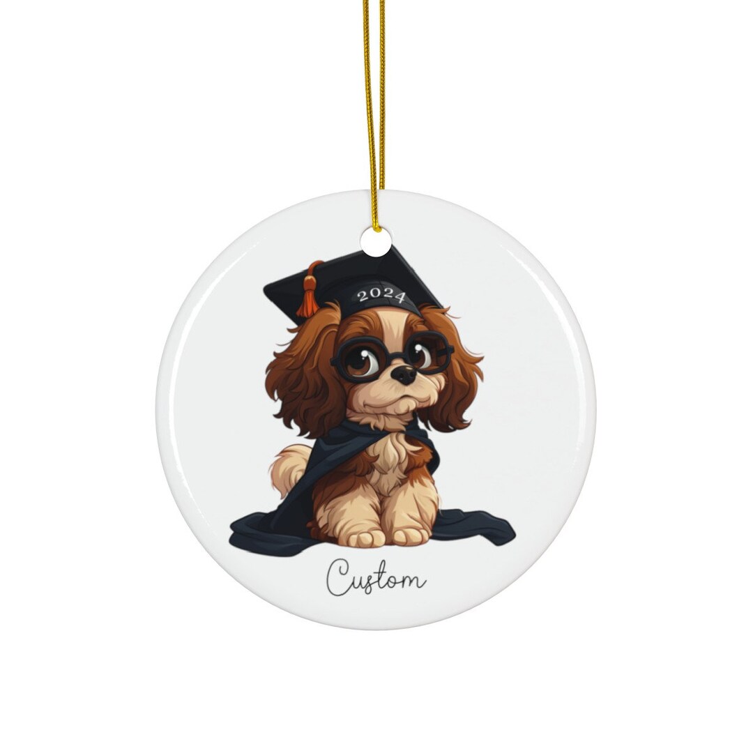 Personalized Graduation Ornament for Dog Lover Class of 2024 ...