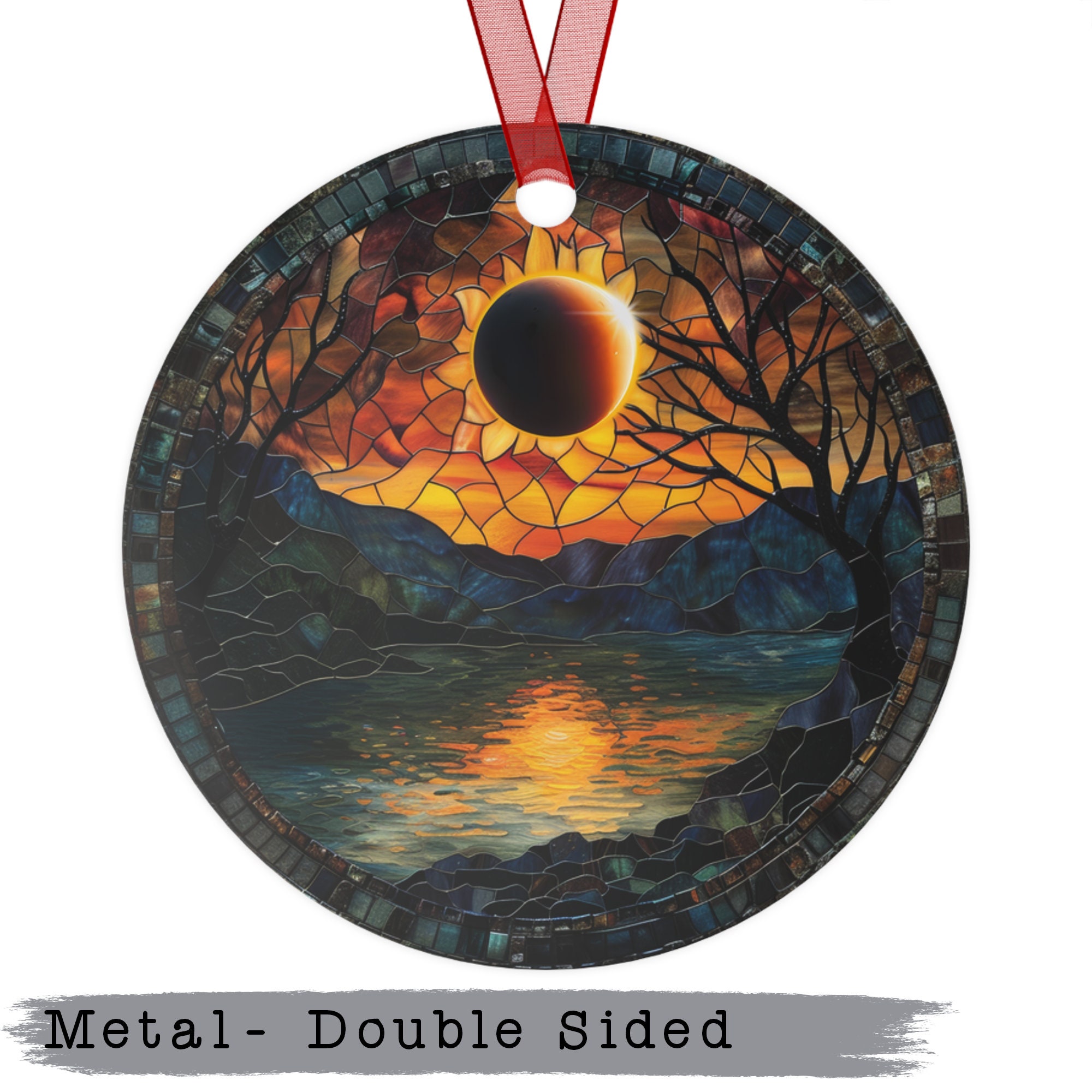 2024 Solar Eclipse Ceramic Ornament Gift Total Eclipse Glass Memento ...