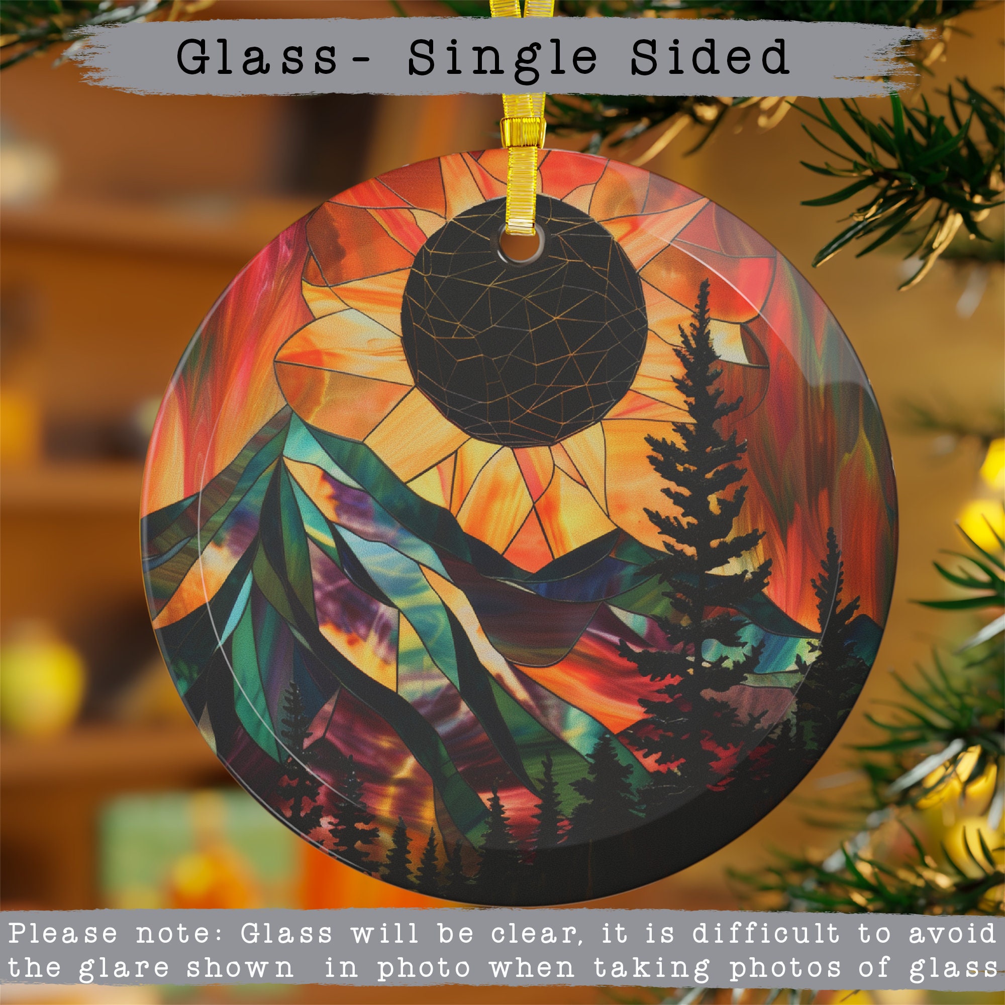 2024 Total Solar Eclipse Ceramic, Glass, Metal Ornament Gift Eclipse ...