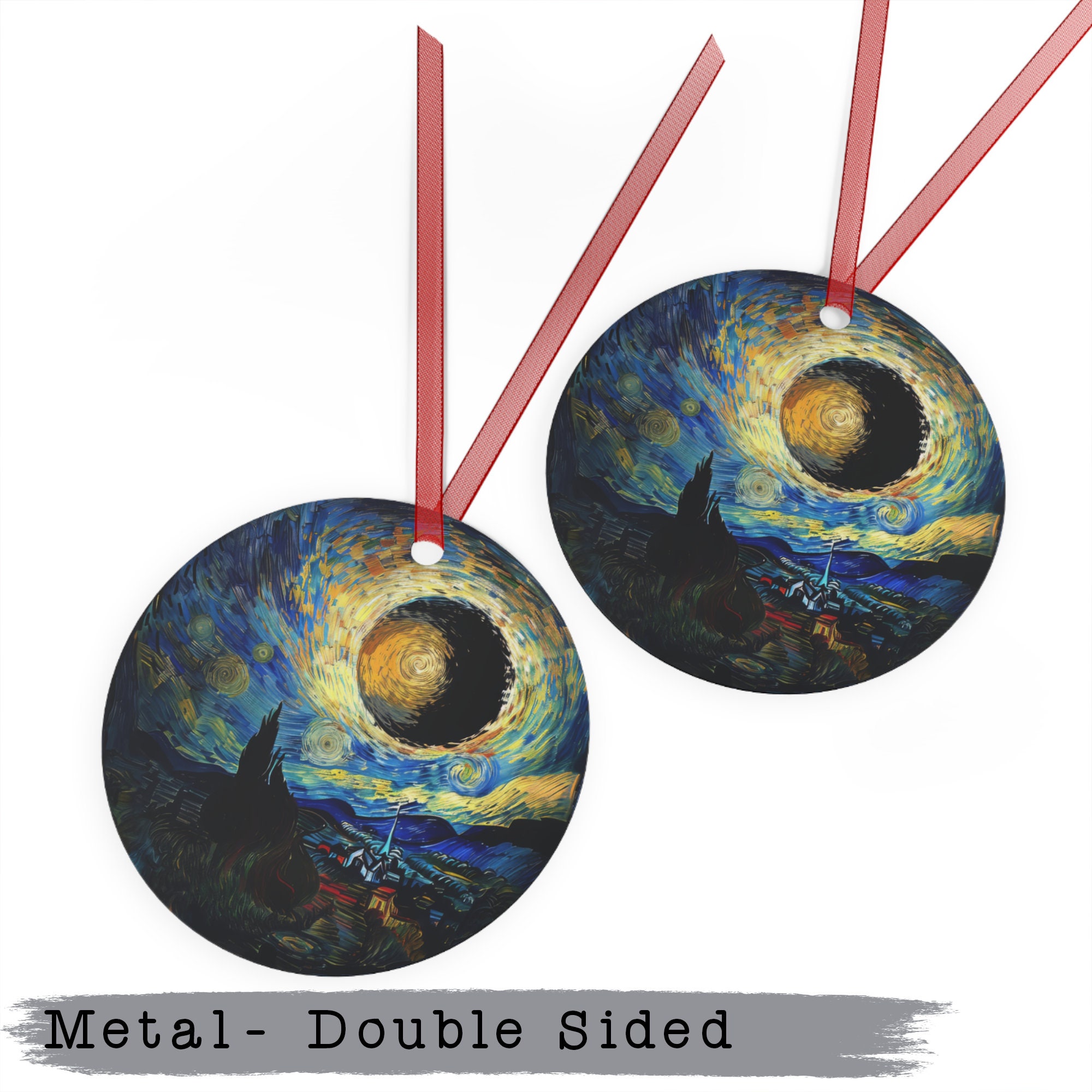 Abstract 2024 Solar Eclipse Glass Ornament | Total Eclipse Ceramic ...