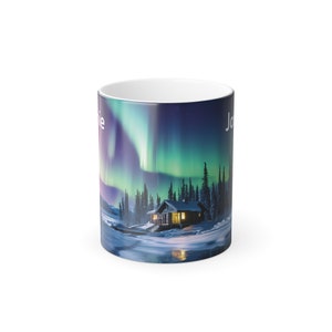 Custom Northern Lights Color Morphing Mug| Aurora Borealis Mug| Alaska ...
