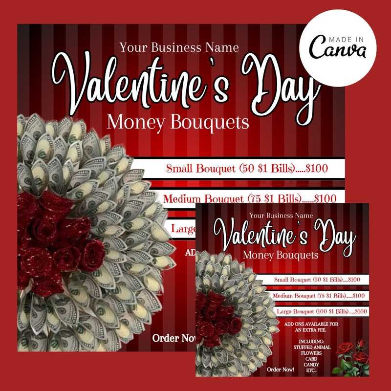 Valentines Money Bouquet - Etsy