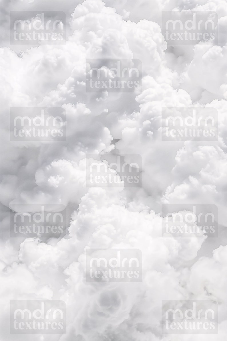 Cloudy White Textures | Digital Paper for Backgrounds, Backdrops ...