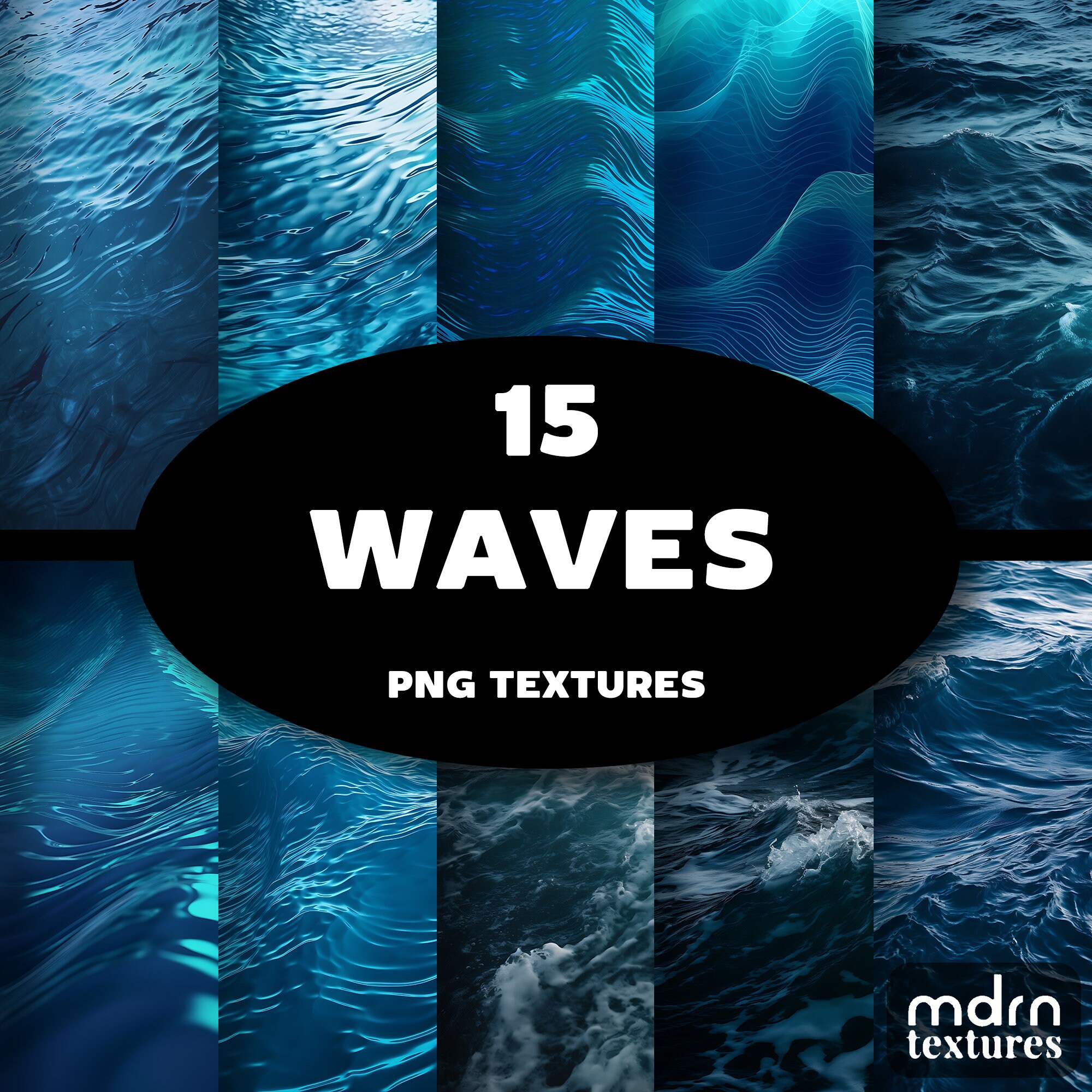 Wave Textures | Digital Paper for Backgrounds, Overlays, Photo Edits ...