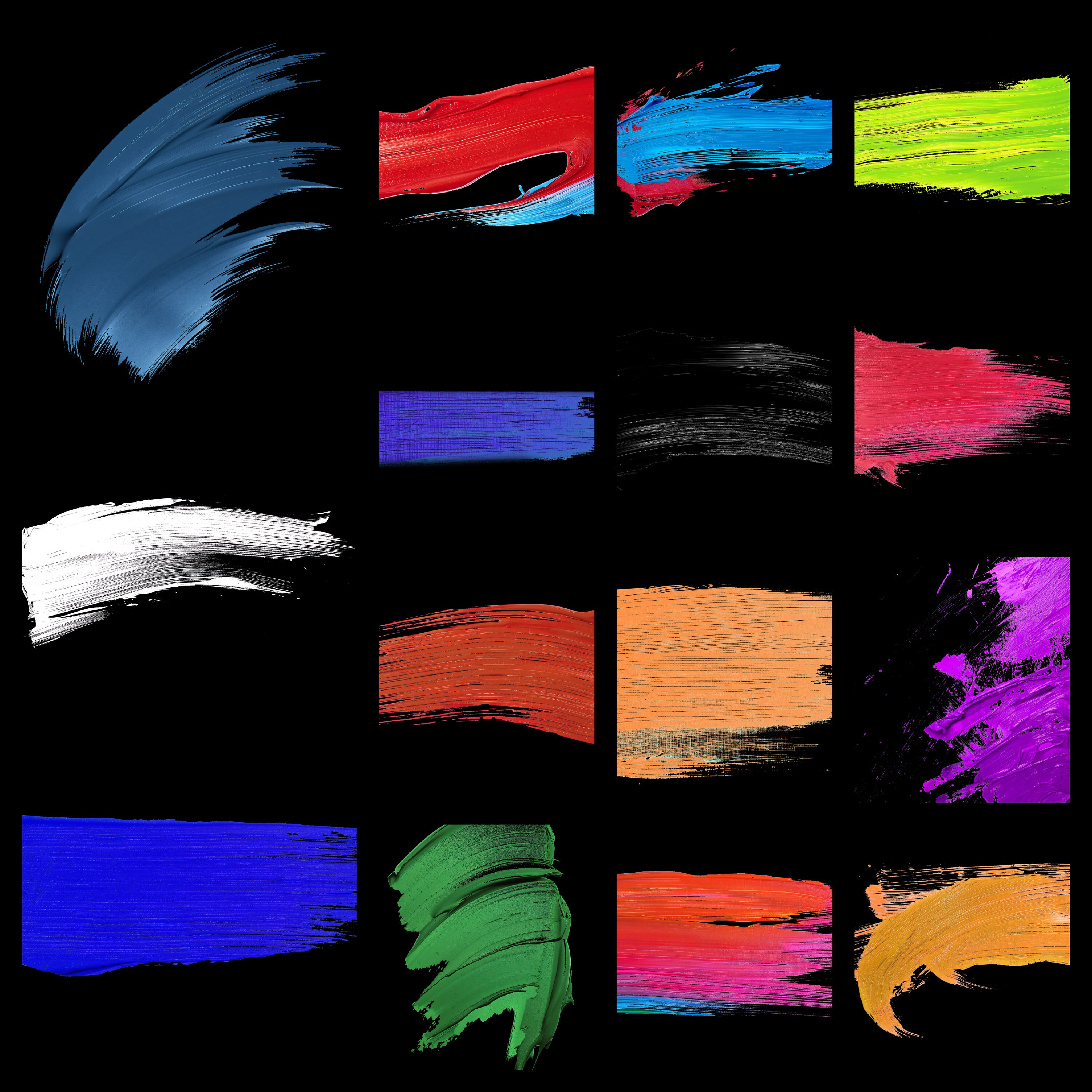 Paint Smear Textures Transparent Digital Paper for Backgrounds ...