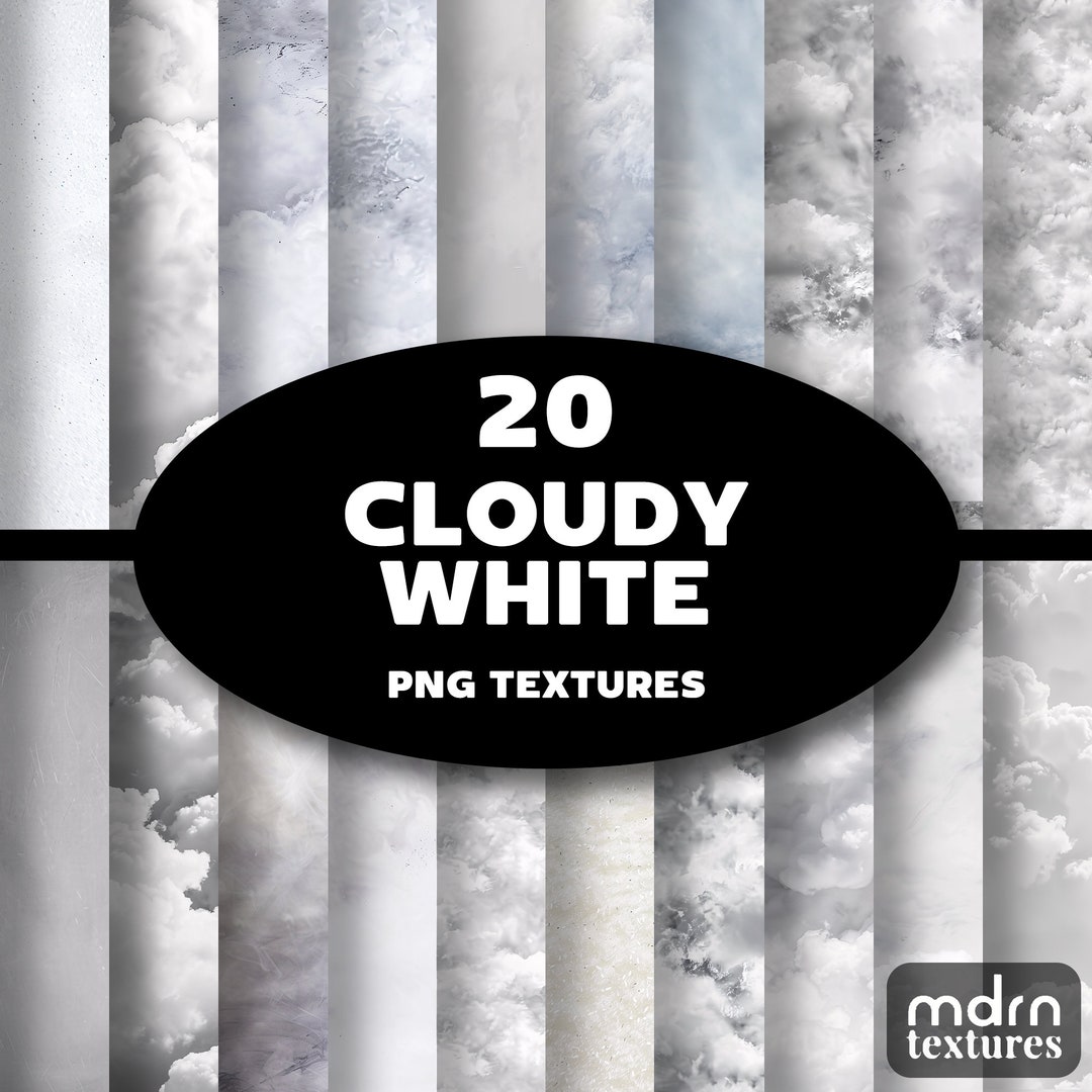 Cloudy White Textures | Digital Paper for Backgrounds, Backdrops ...