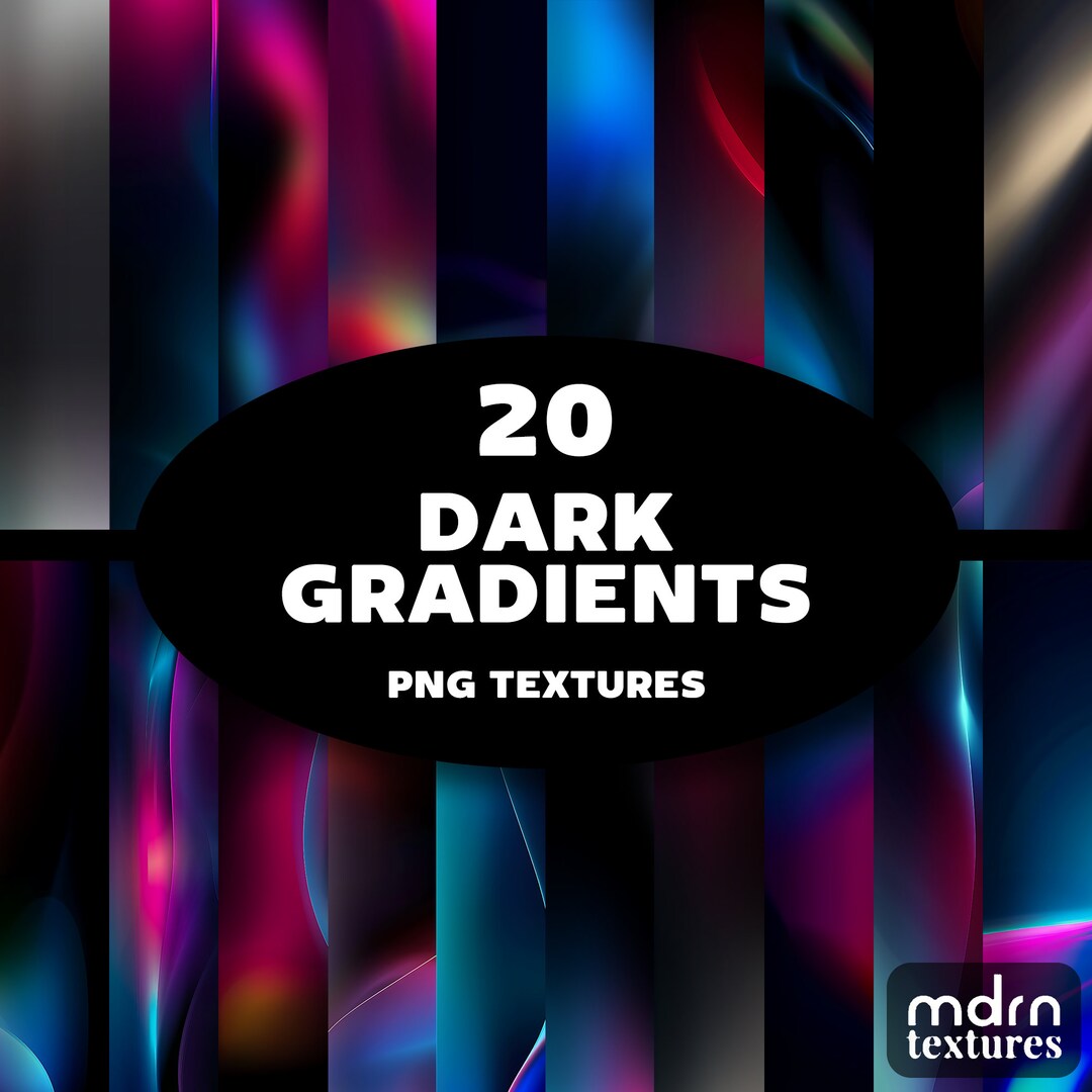 Dark Gradient Textures | Digital Paper for Backgrounds, Overlays, Photo ...