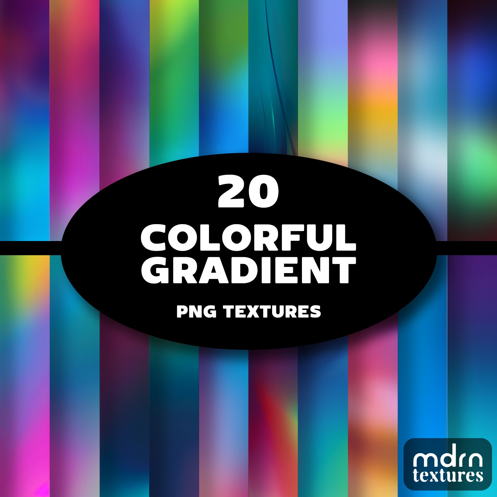 Colorful Gradient Textures | Digital Paper for Backgrounds, Overlays ...