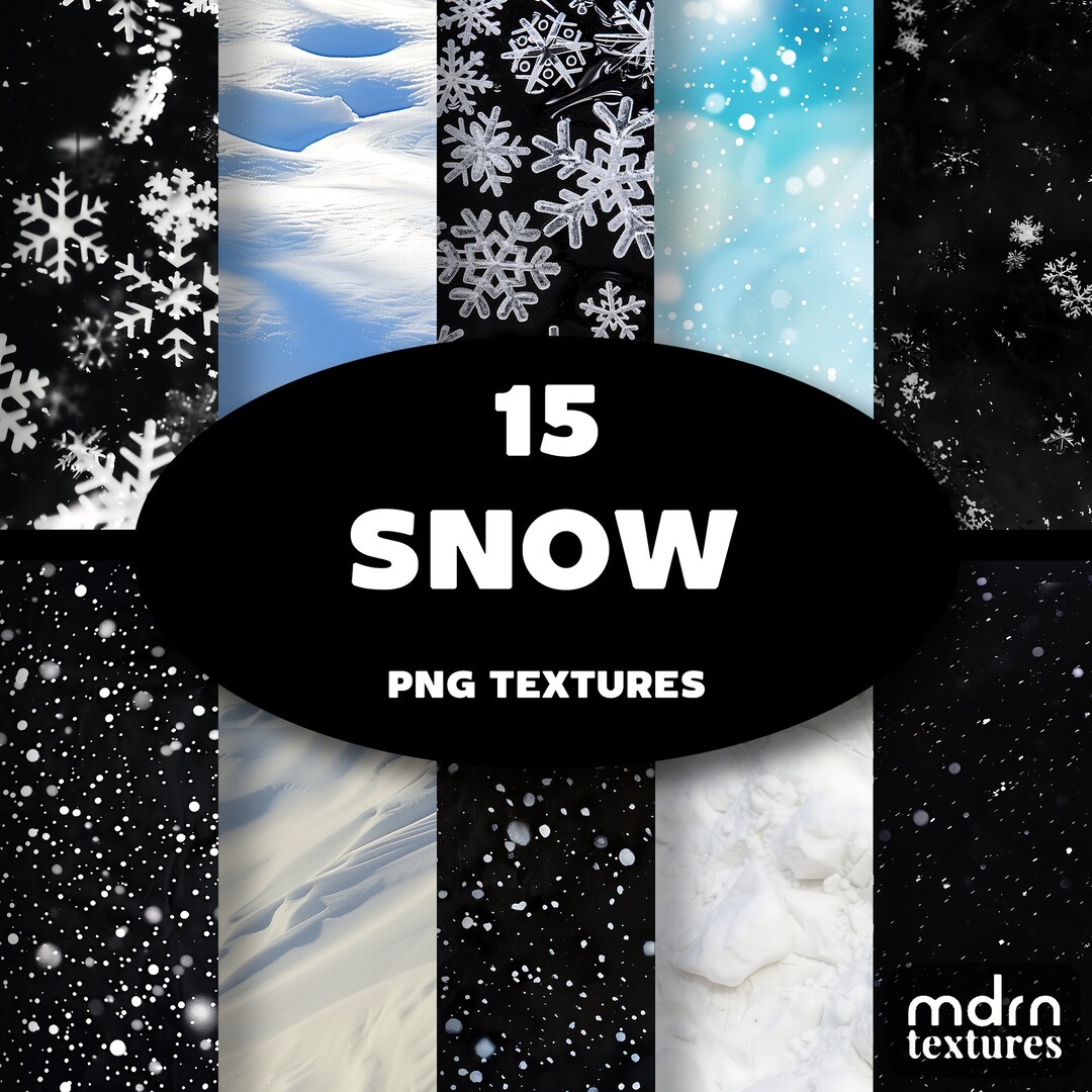 Snow Textures | Digital Paper for Backgrounds, Overlays, Photo Editing ...