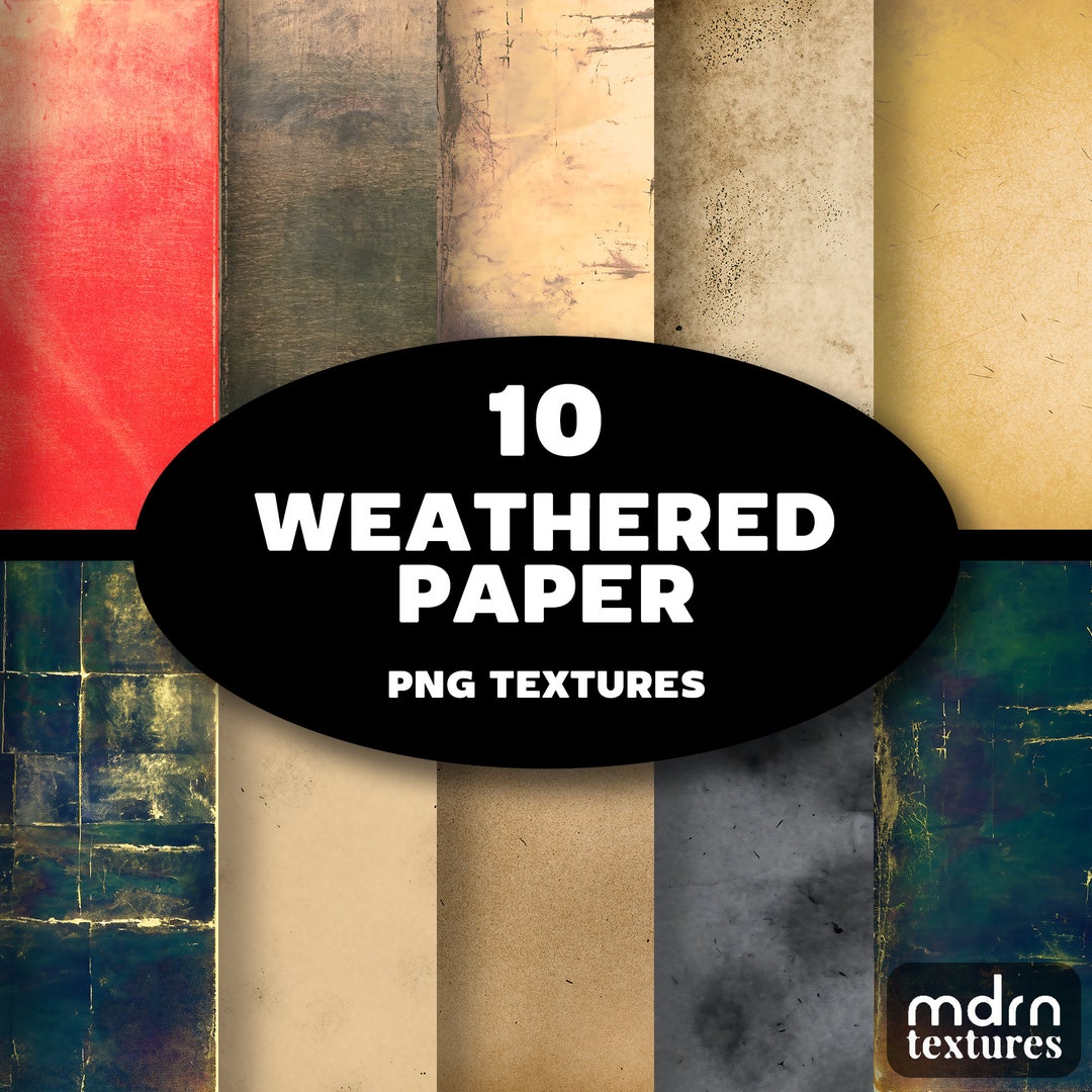 Weathered Paper Textures | Digital Paper for Backgrounds, Overlays ...