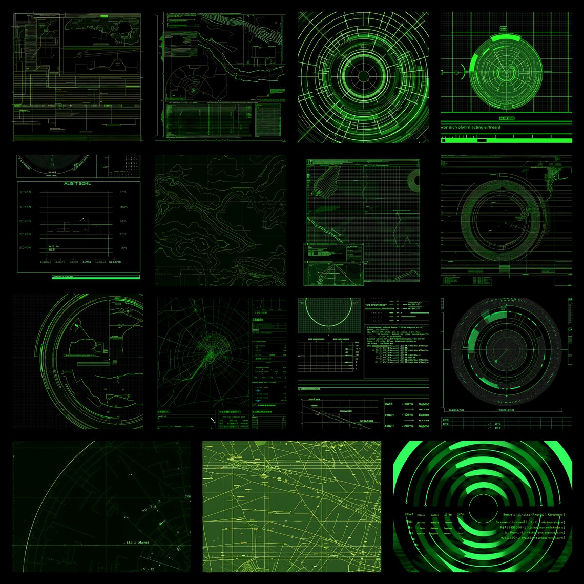 Radar Textures | Digital Paper for Backgrounds, Overlays, Photo Editing ...