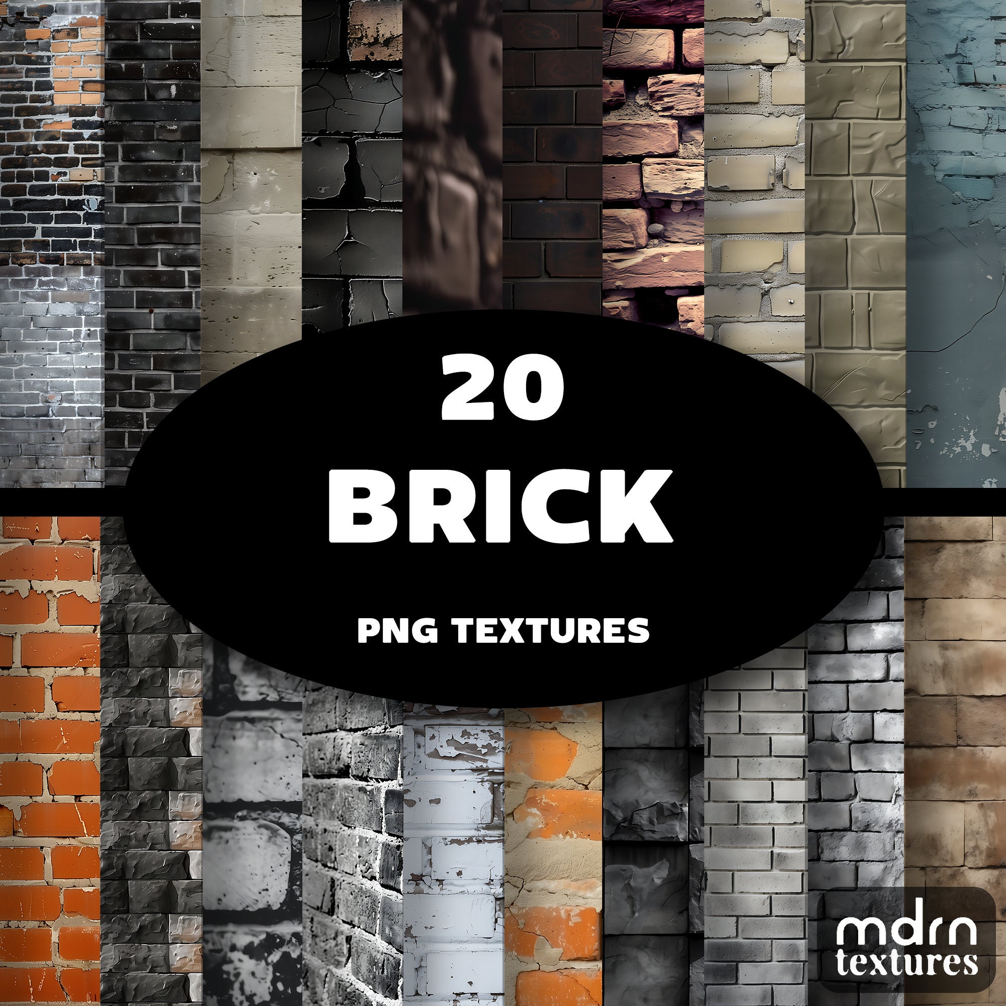 Brick Textures | Digital Paper for Backgrounds, Overlays, Photo Editing ...