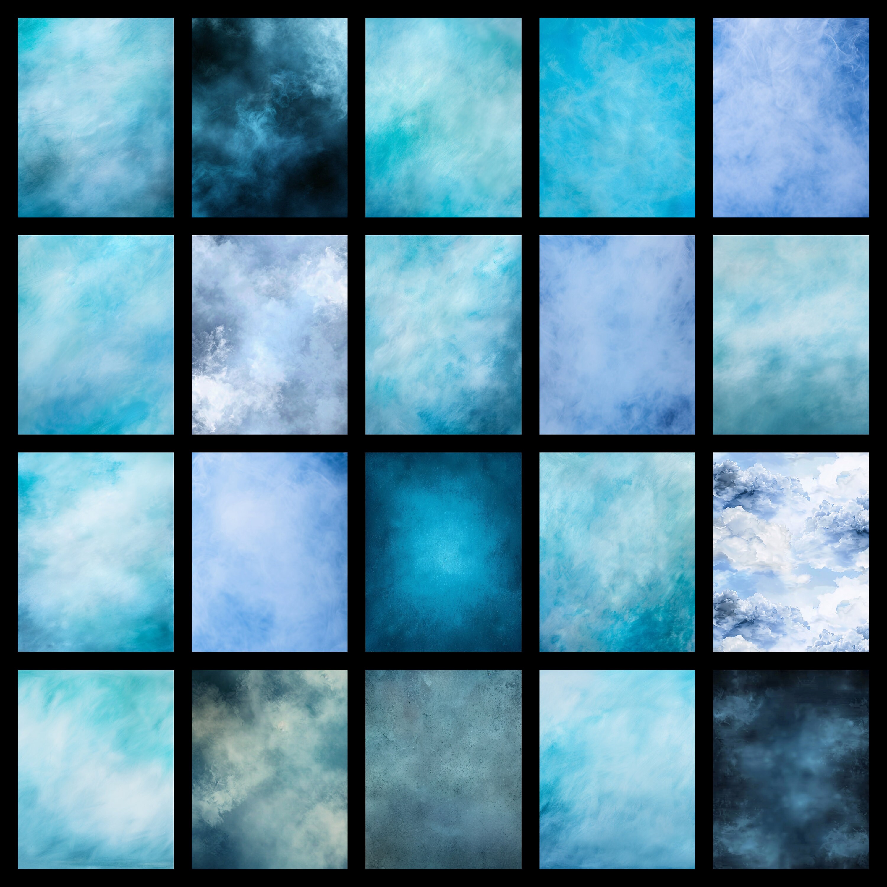 Cloudy Blue Textures | Digital Paper for Backgrounds, Backdrops ...