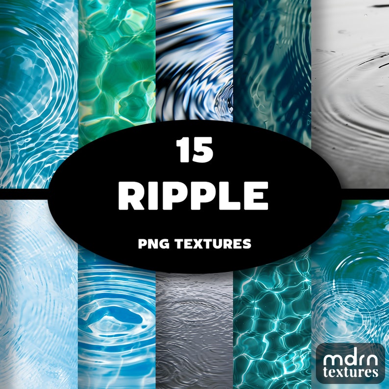 Ripple Textures | Digital Paper for Backgrounds, Overlays, Photo ...