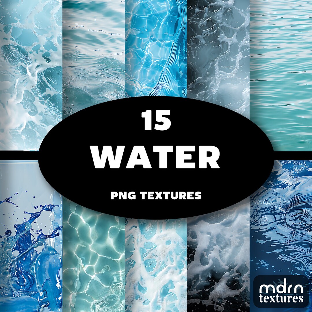 Water Textures | Digital Paper for Backgrounds, Overlays, Photo Edits ...