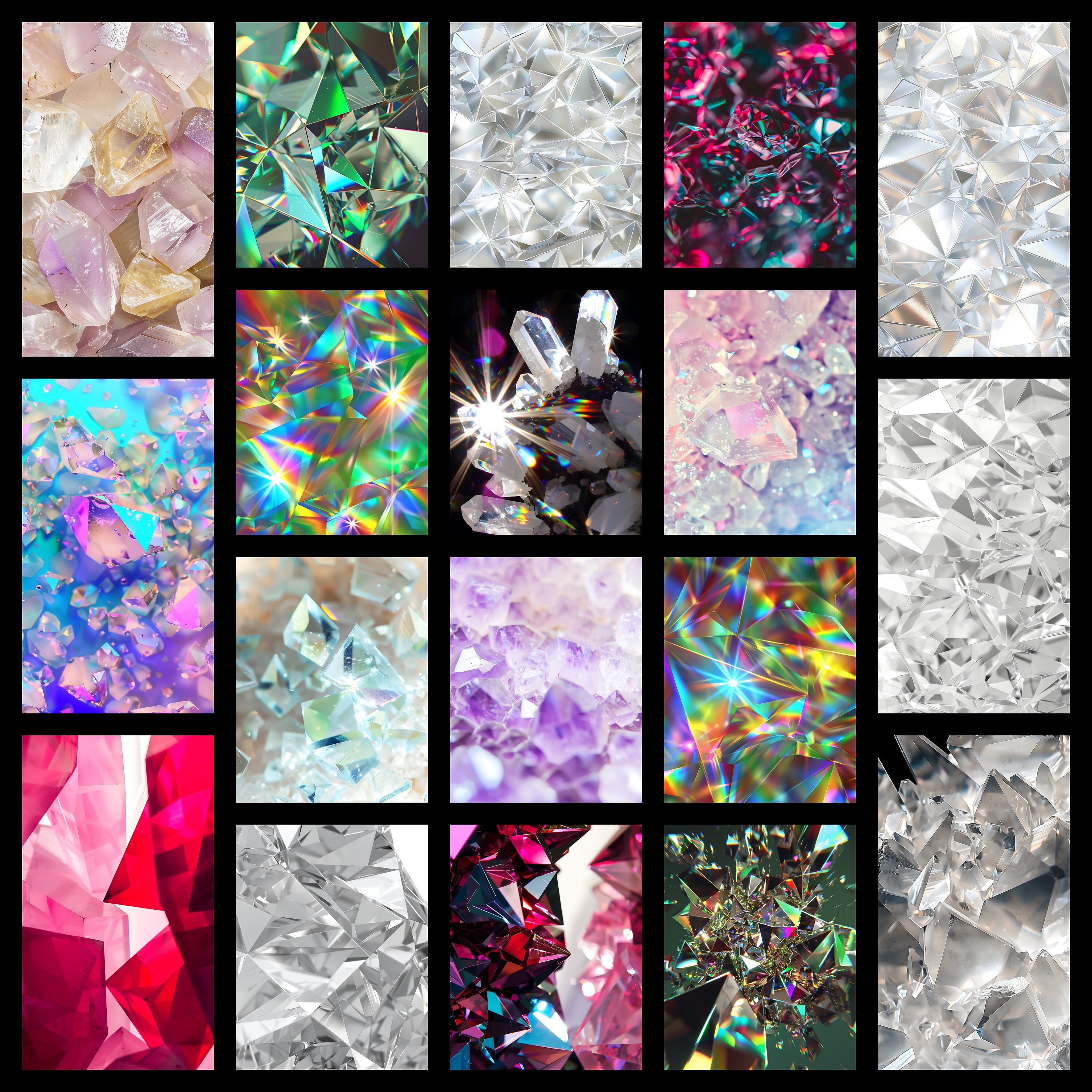 Crystal Textures | Digital Paper for Backgrounds, Overlays, Photo ...
