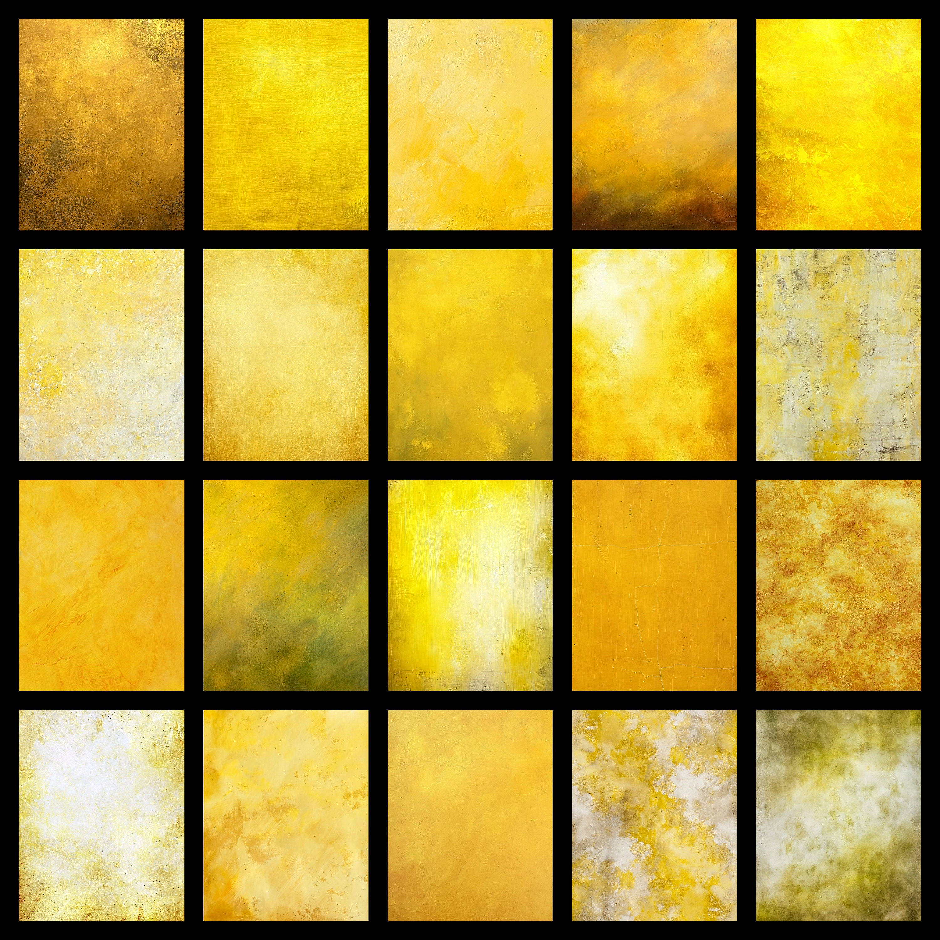Distressed Yellow Textures | Digital Paper for Backgrounds, Backdrops ...