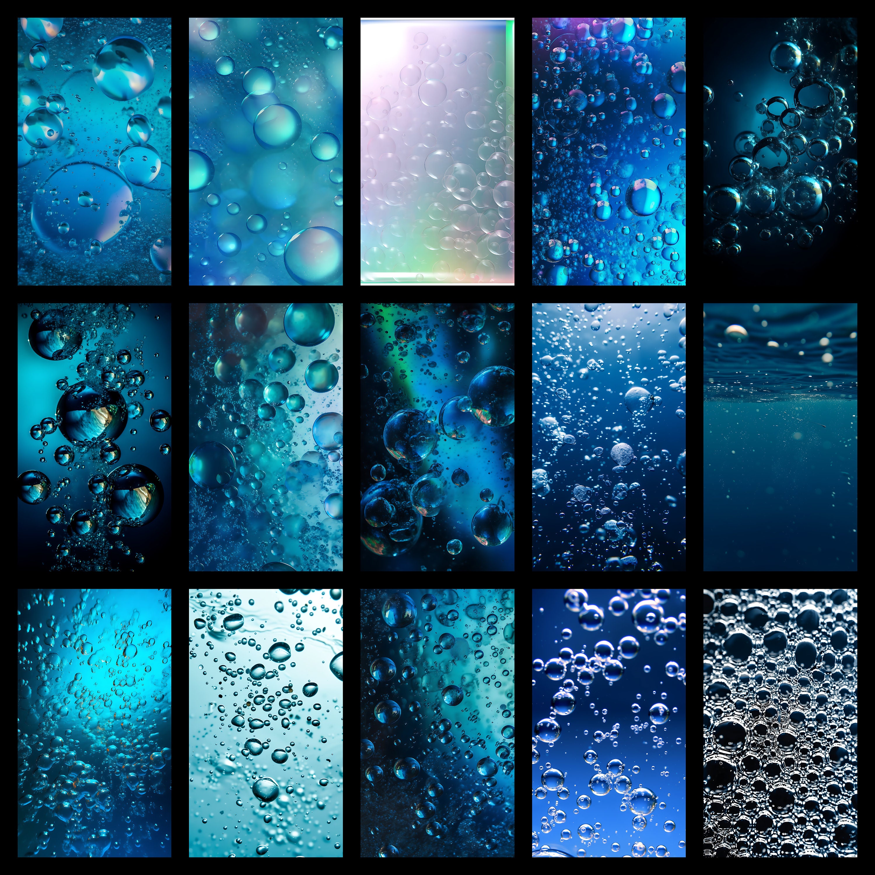 Underwater Bubbles Textures | Digital Paper for Backgrounds, Overlays ...