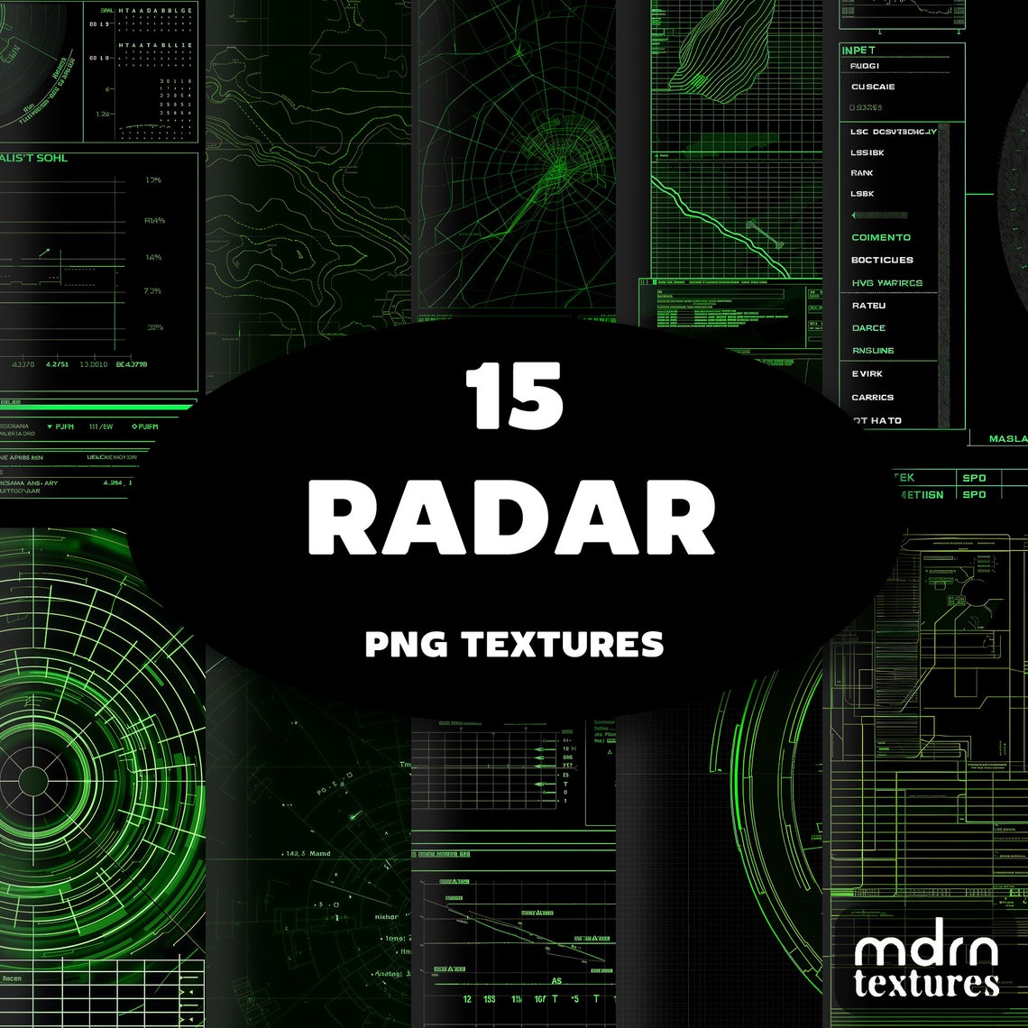 Radar Textures | Digital Paper for Backgrounds, Overlays, Photo Editing ...