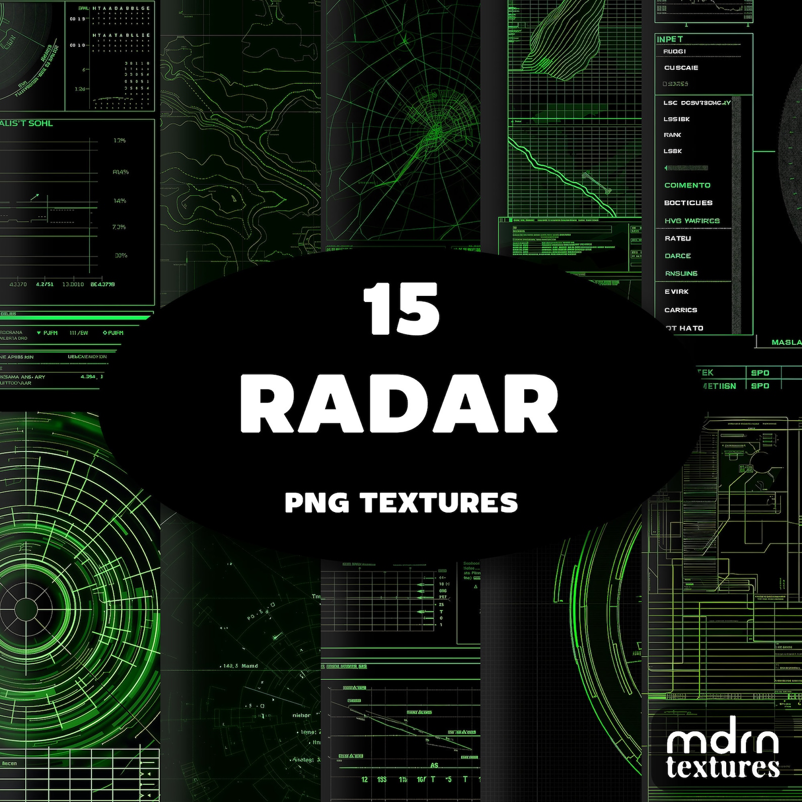 Radar Textures | Digital Paper for Backgrounds, Overlays, Photo Editing ...