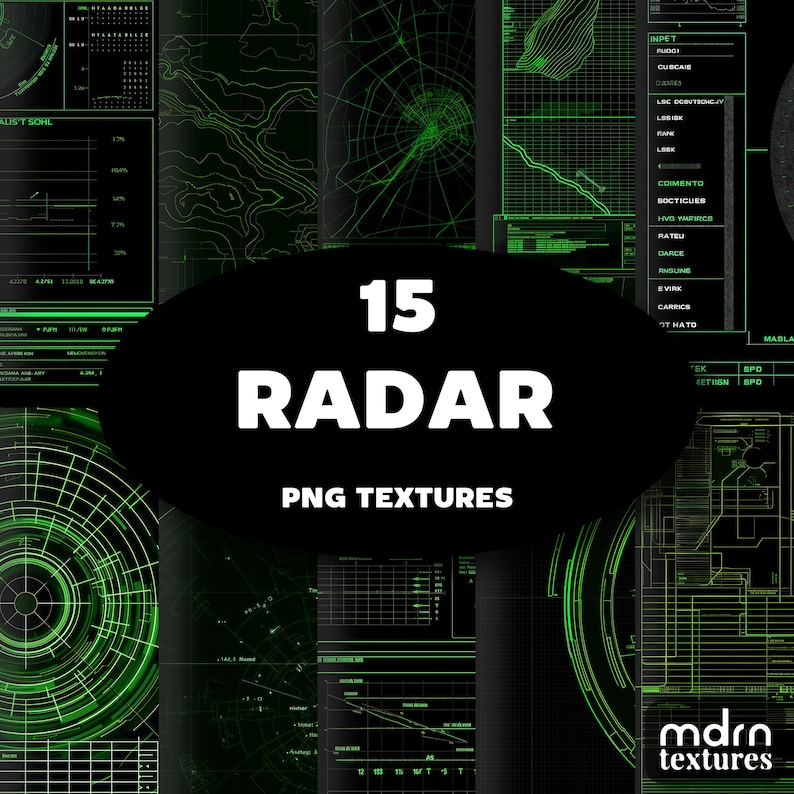Radar Textures | Digital Paper for Backgrounds, Overlays, Photo Editing ...
