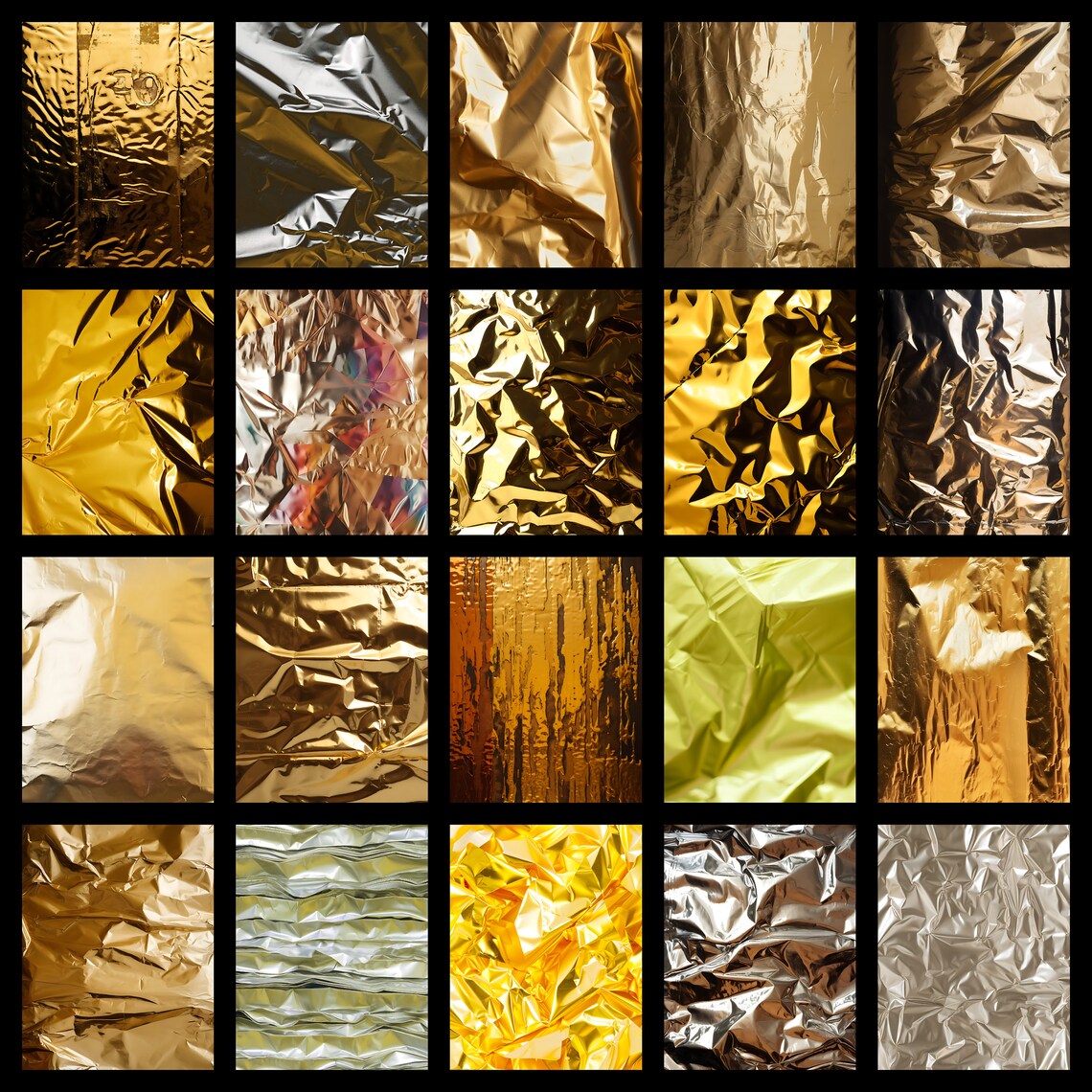 Gold Foil Textures | Digital Paper for Backgrounds, Overlays, Photo ...