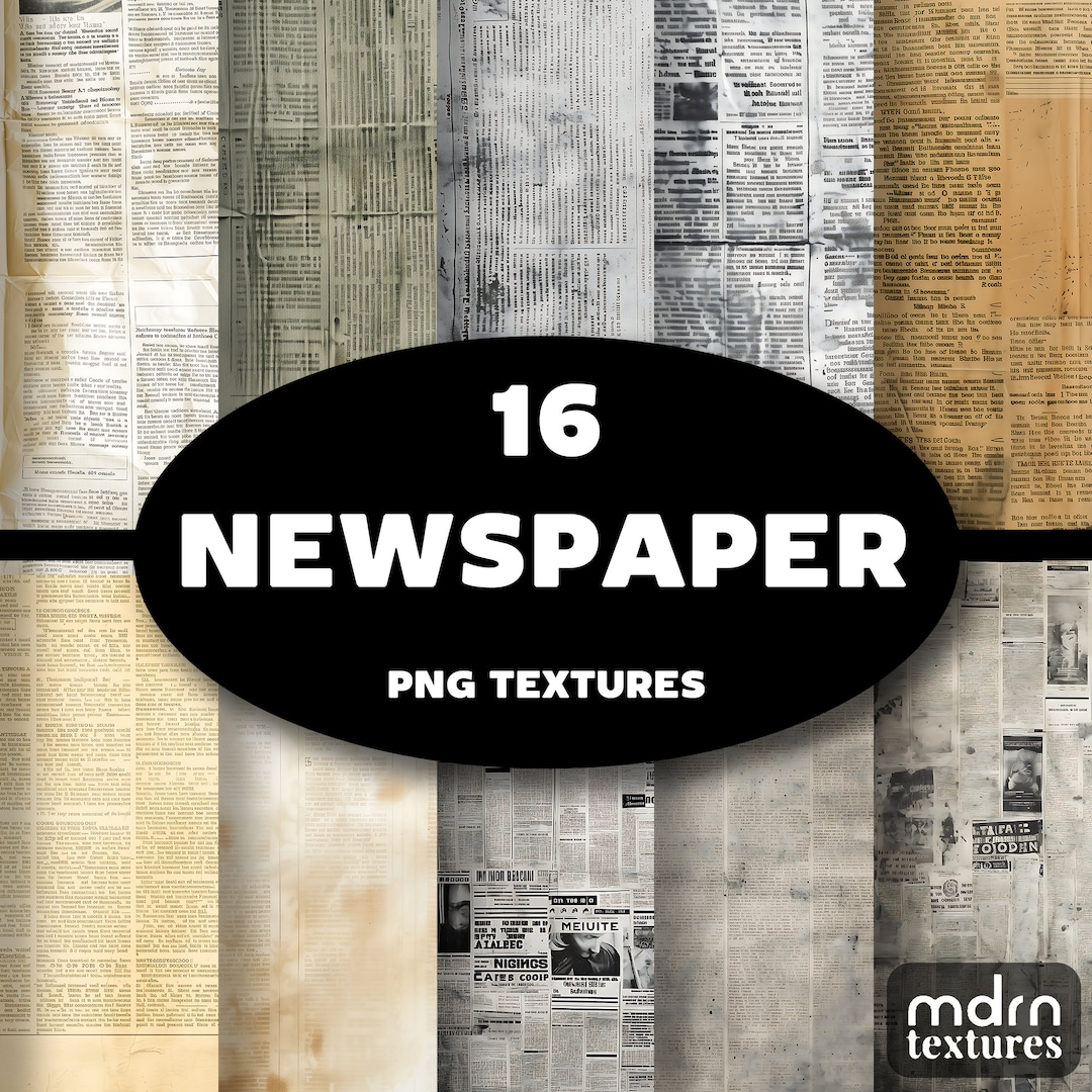 Newspaper Textures | Digital Paper for Backgrounds, Overlays, Photo ...