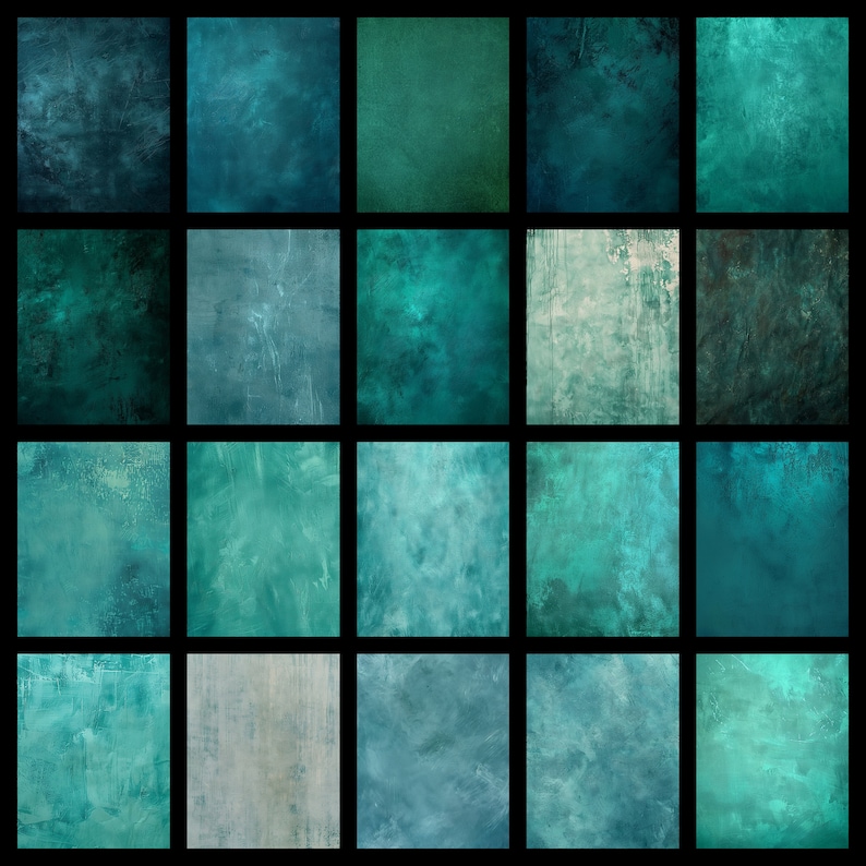 Distressed Teal Textures | Digital Paper for Backgrounds, Backdrop, Overlays, Photography ...