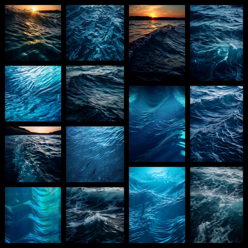 Wave Textures | Digital Paper for Backgrounds, Overlays, Photo Edits ...