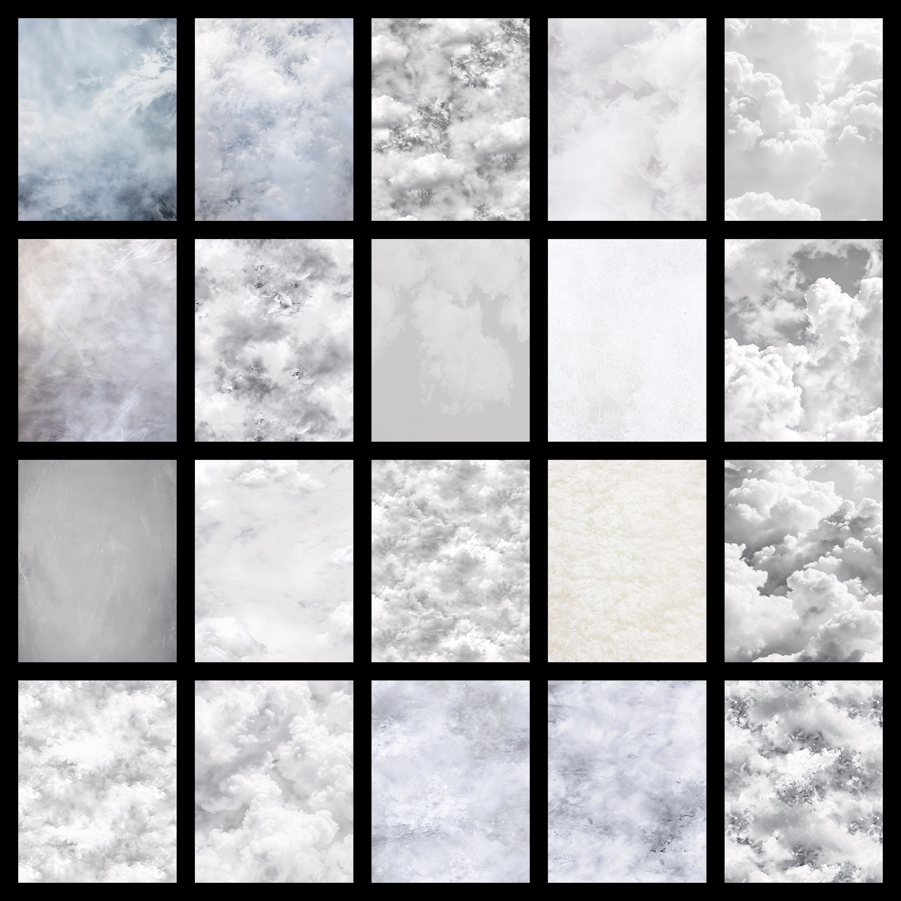 Cloudy White Textures | Digital Paper for Backgrounds, Backdrops ...