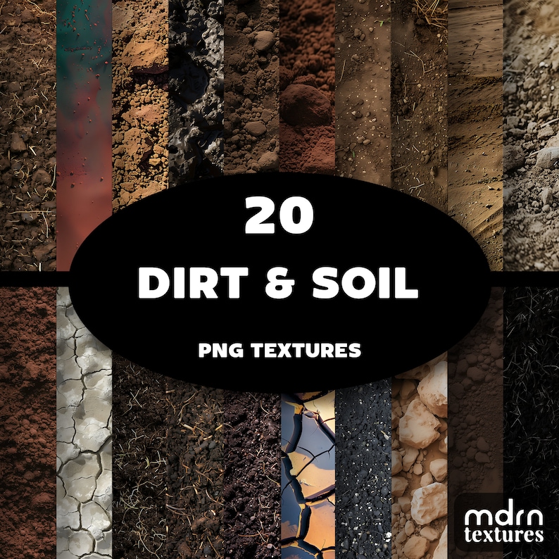 Dirt + Soil Textures | Digital Paper for Backgrounds, Overlays, Photo ...