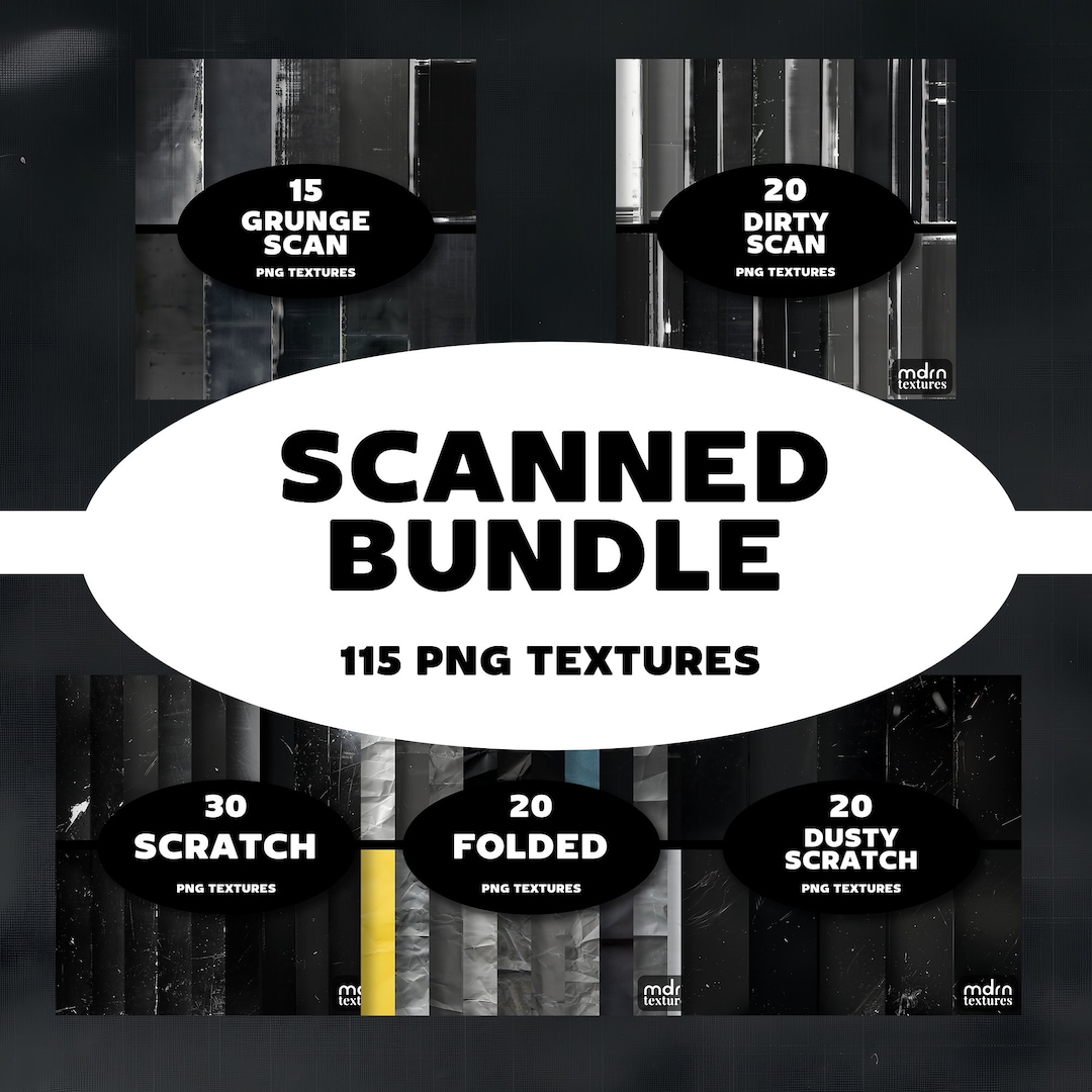 Scanned Textures Bundle | Digital Paper for Backgrounds, Overlays ...