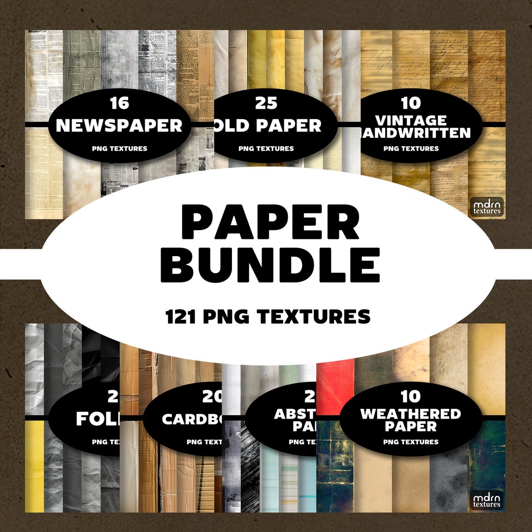 Paper Textures Bundle | Digital Paper for Backgrounds, Overlays, Photo ...