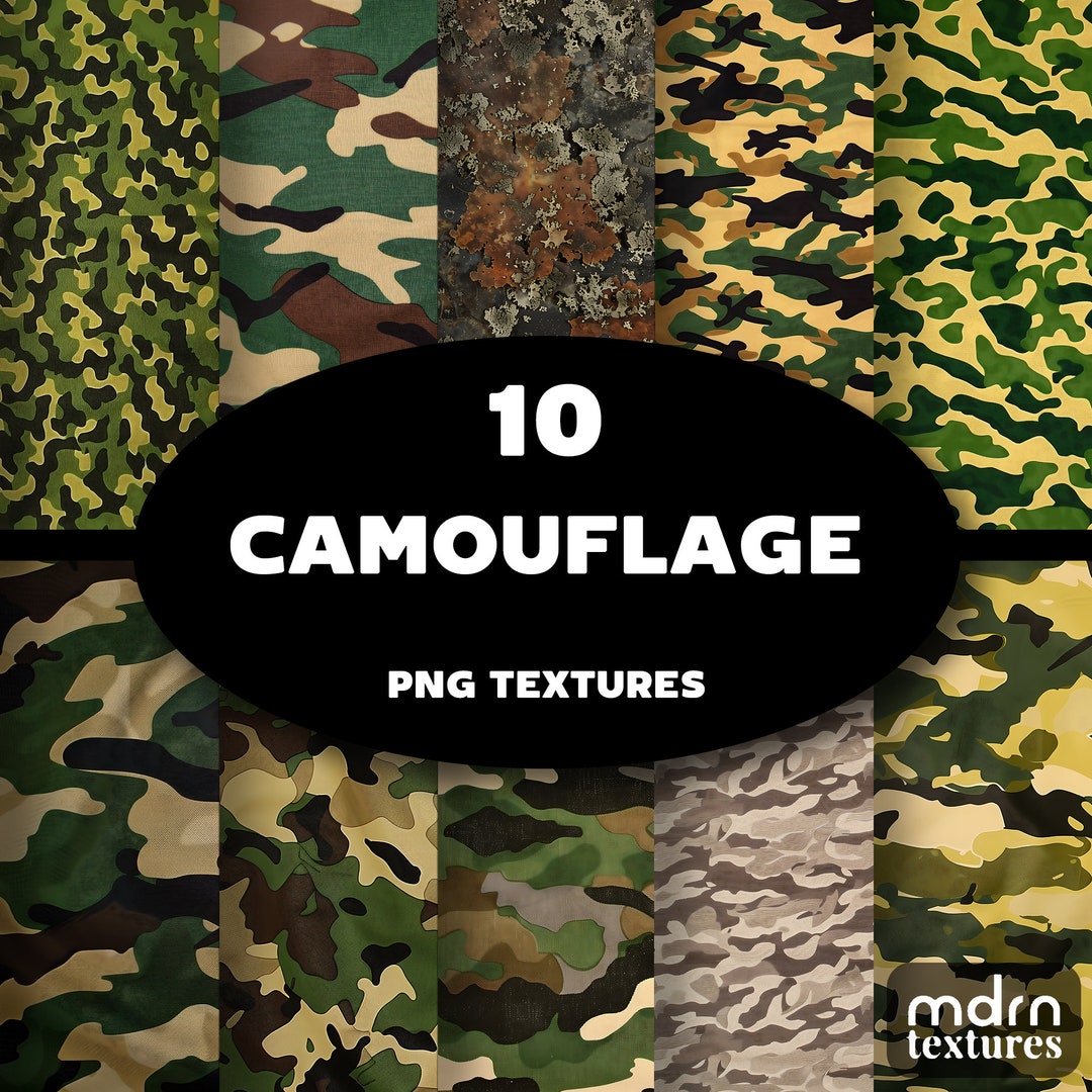 Camouflage Textures | Digital Paper for Backgrounds, Overlays, Photo ...