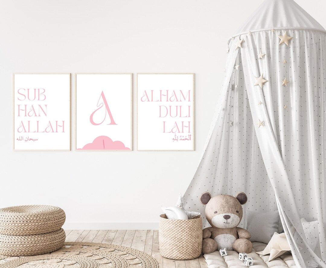 Islamic Wall Art - Full Arabic and English Alphabet Printable With ...