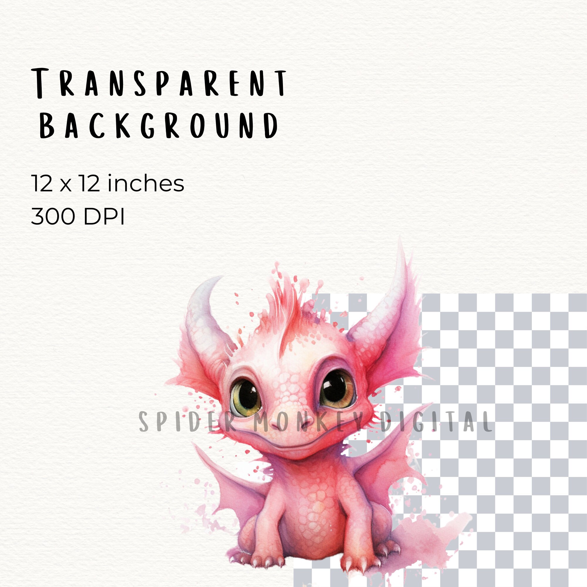 Cute Baby Dragon Watercolor Clipart Bundle Dragon Illustration Fantasy ...